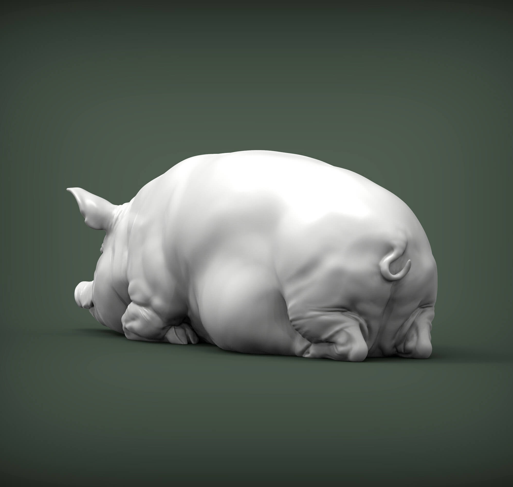 Lying Pig 3D model by Alexander3dart