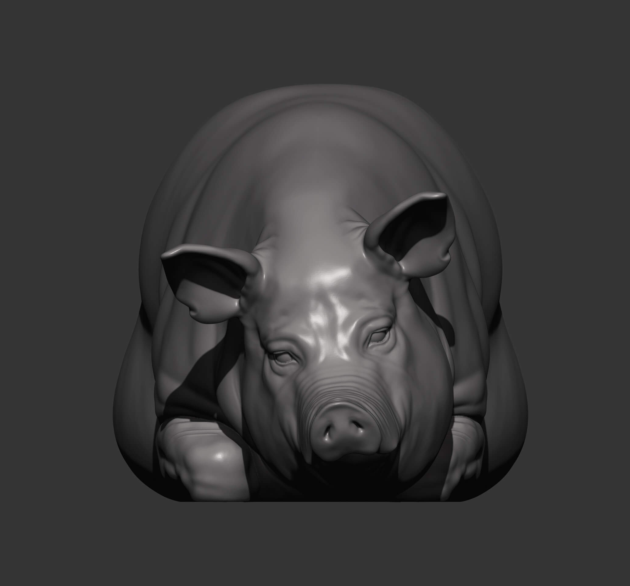Lying Pig 3D model by Alexander3dart