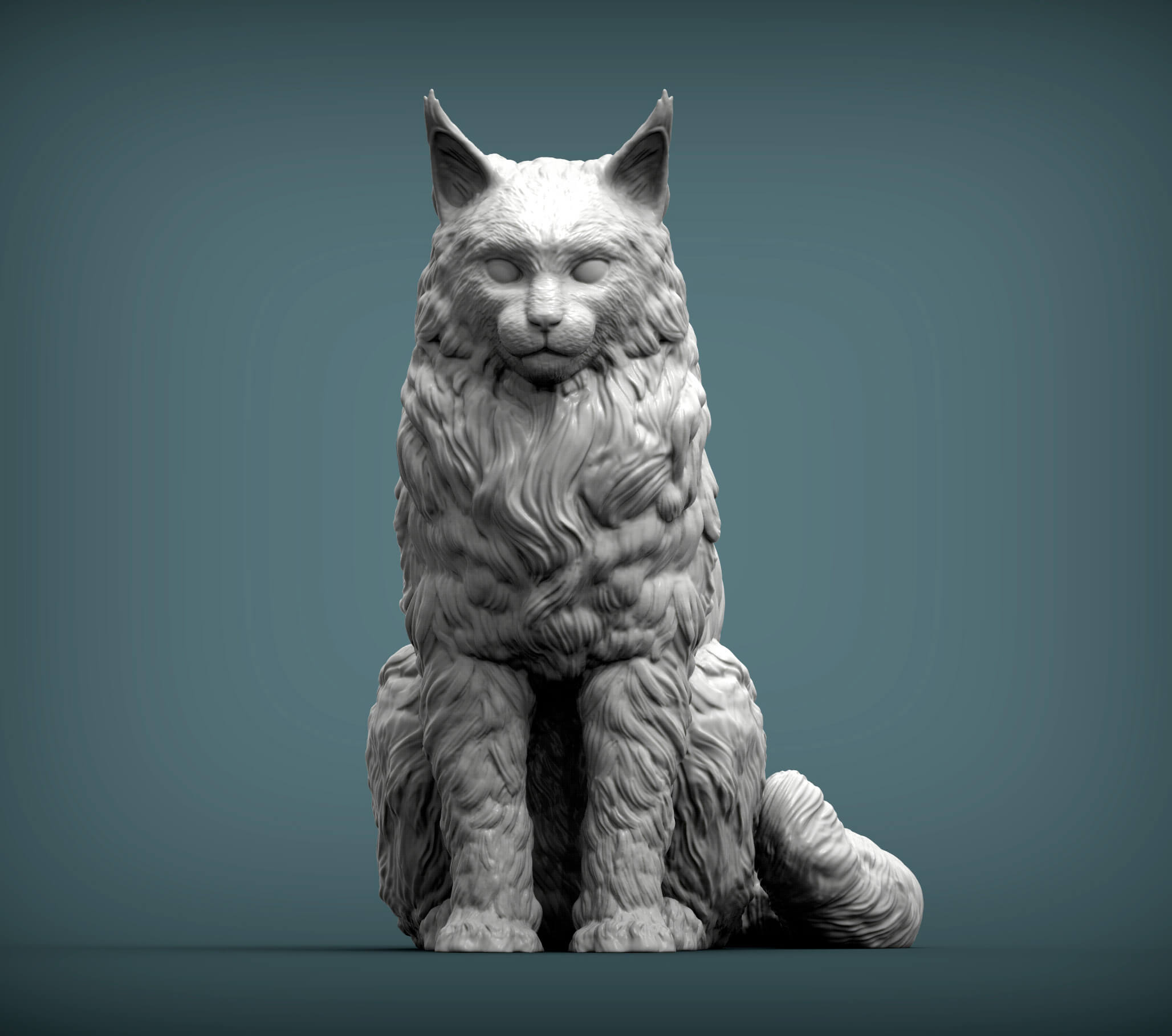 Maine Coon Sculpture - 3D Model by Alexander3dart