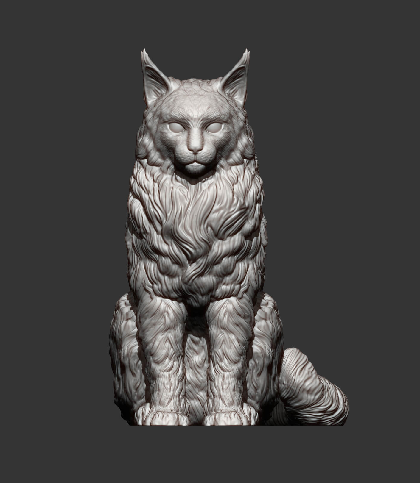 Maine Coon Sculpture - 3D Model by Alexander3dart