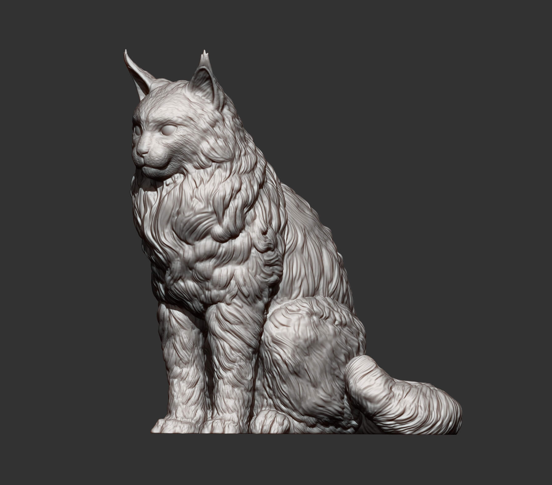 Maine Coon Sculpture - 3D Model by Alexander3dart