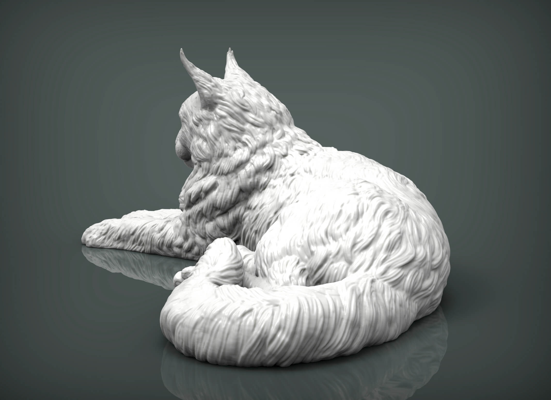 Maine Coon Sculpture - 3D Model by Alexander3dart