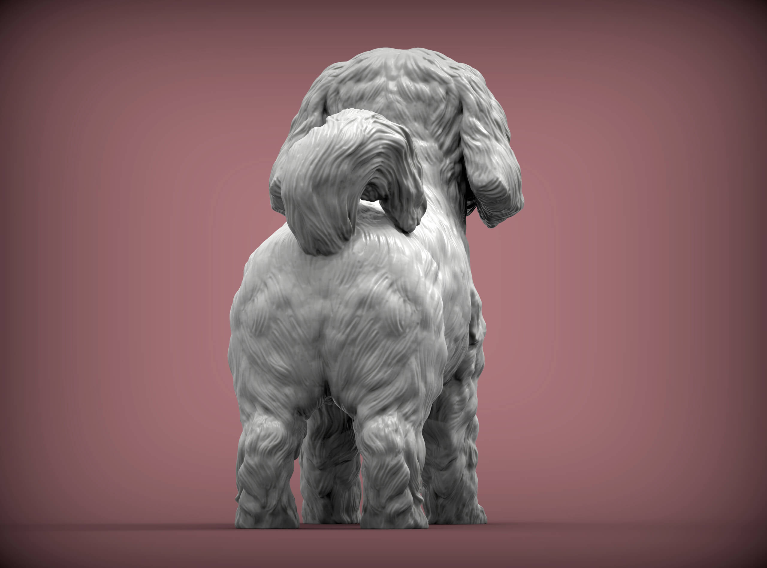 Maltese Dog Statue 3D Print Model by Alexander3dart