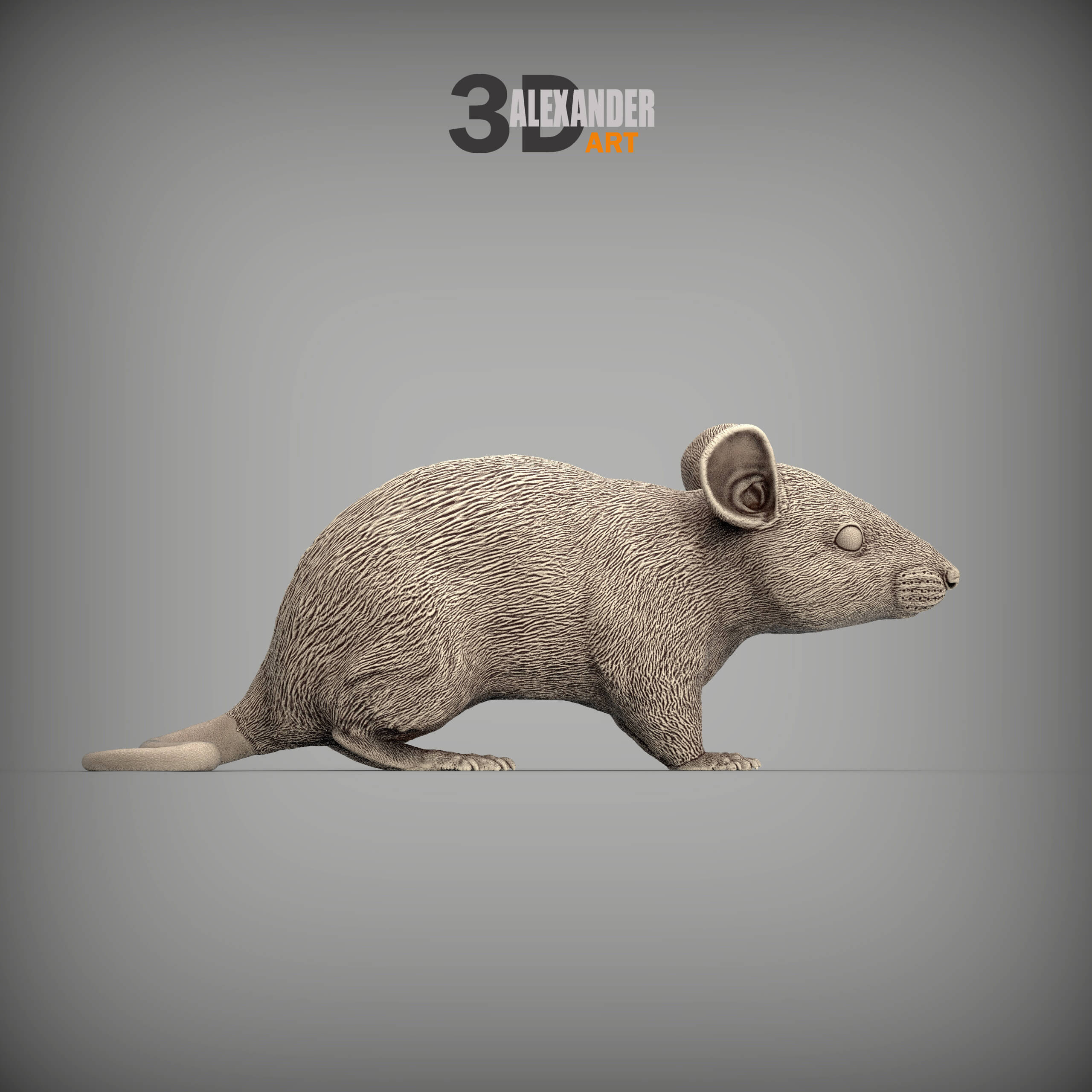 Mouse Sculpture - 3D Model by Alexander3dart