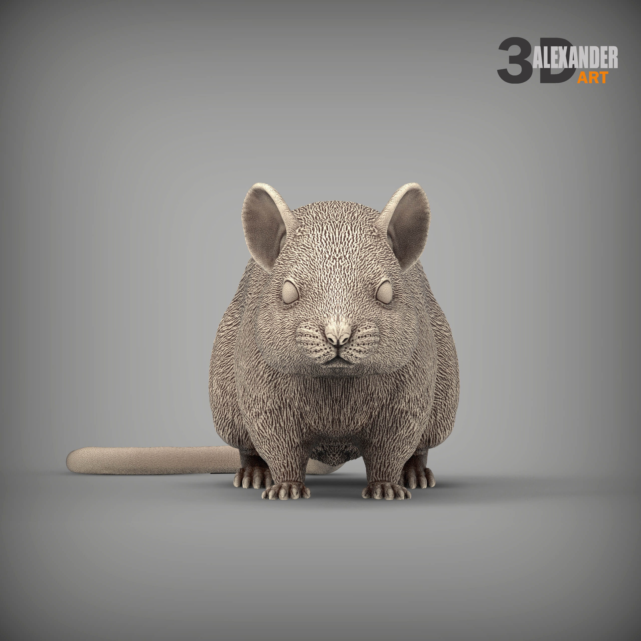 Mouse Sculpture - 3D Model by Alexander3dart