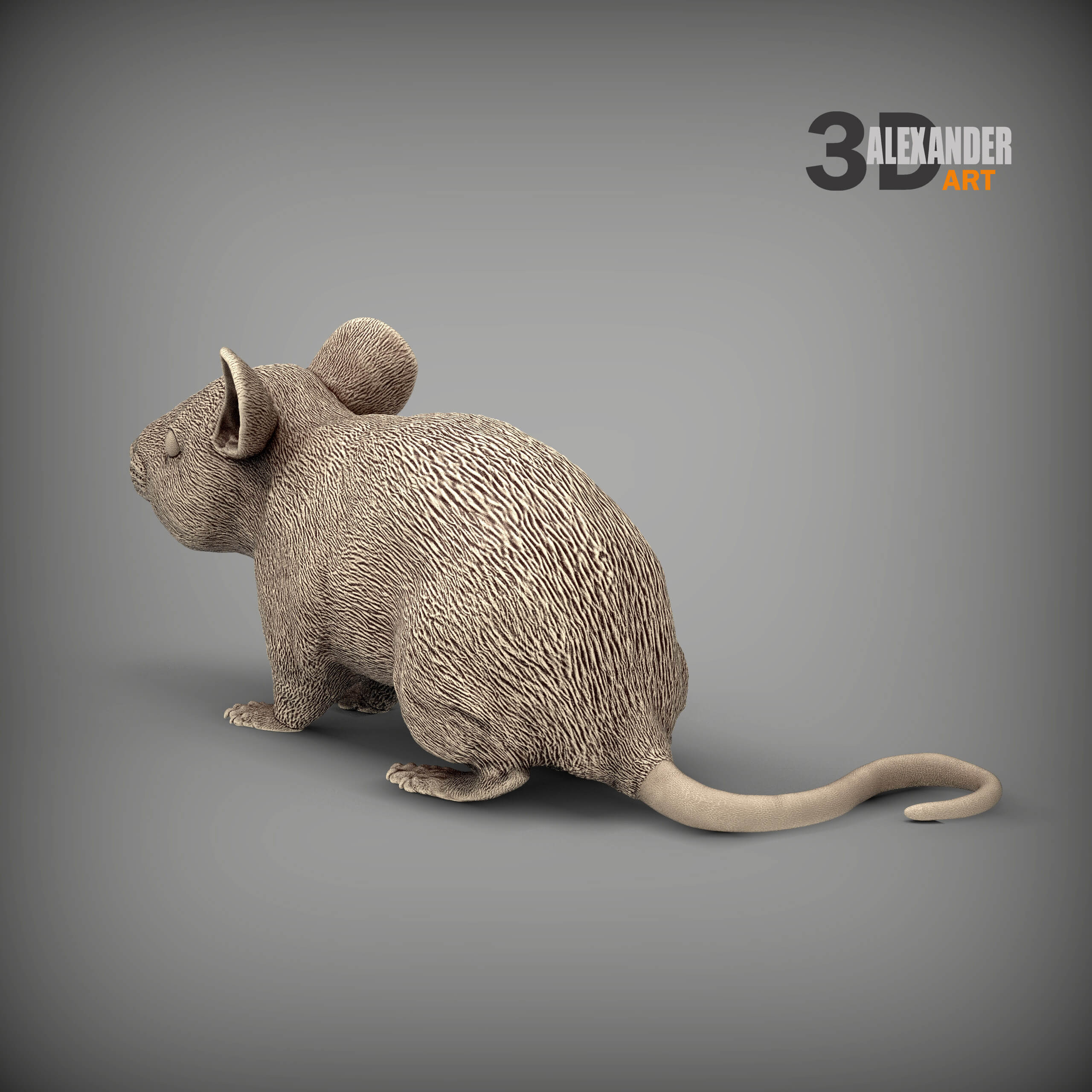 Mouse Sculpture - 3D Model by Alexander3dart