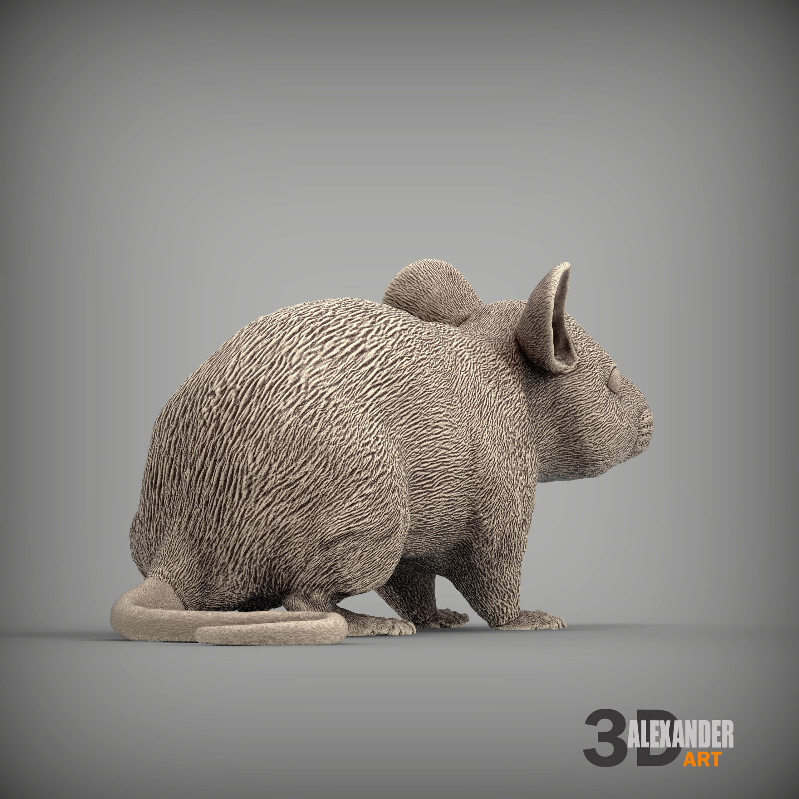 Mouse Sculpture - 3D Model by Alexander3dart
