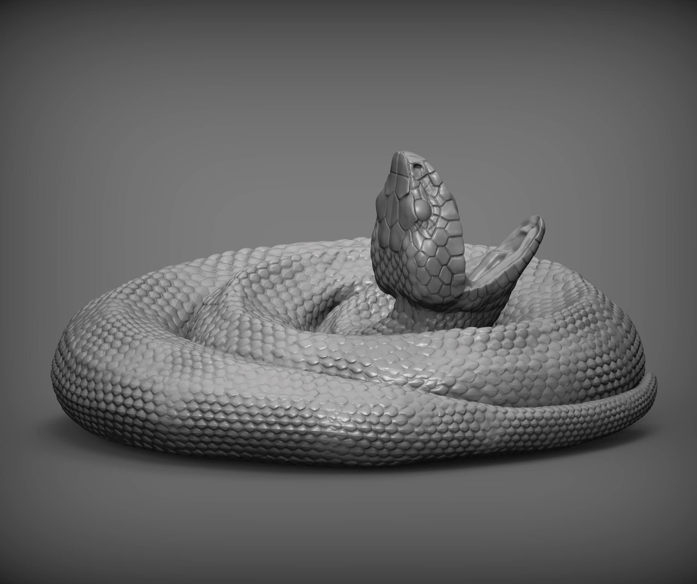 Northern Cottonmouth Snake - 3D Model by Alexander3dart