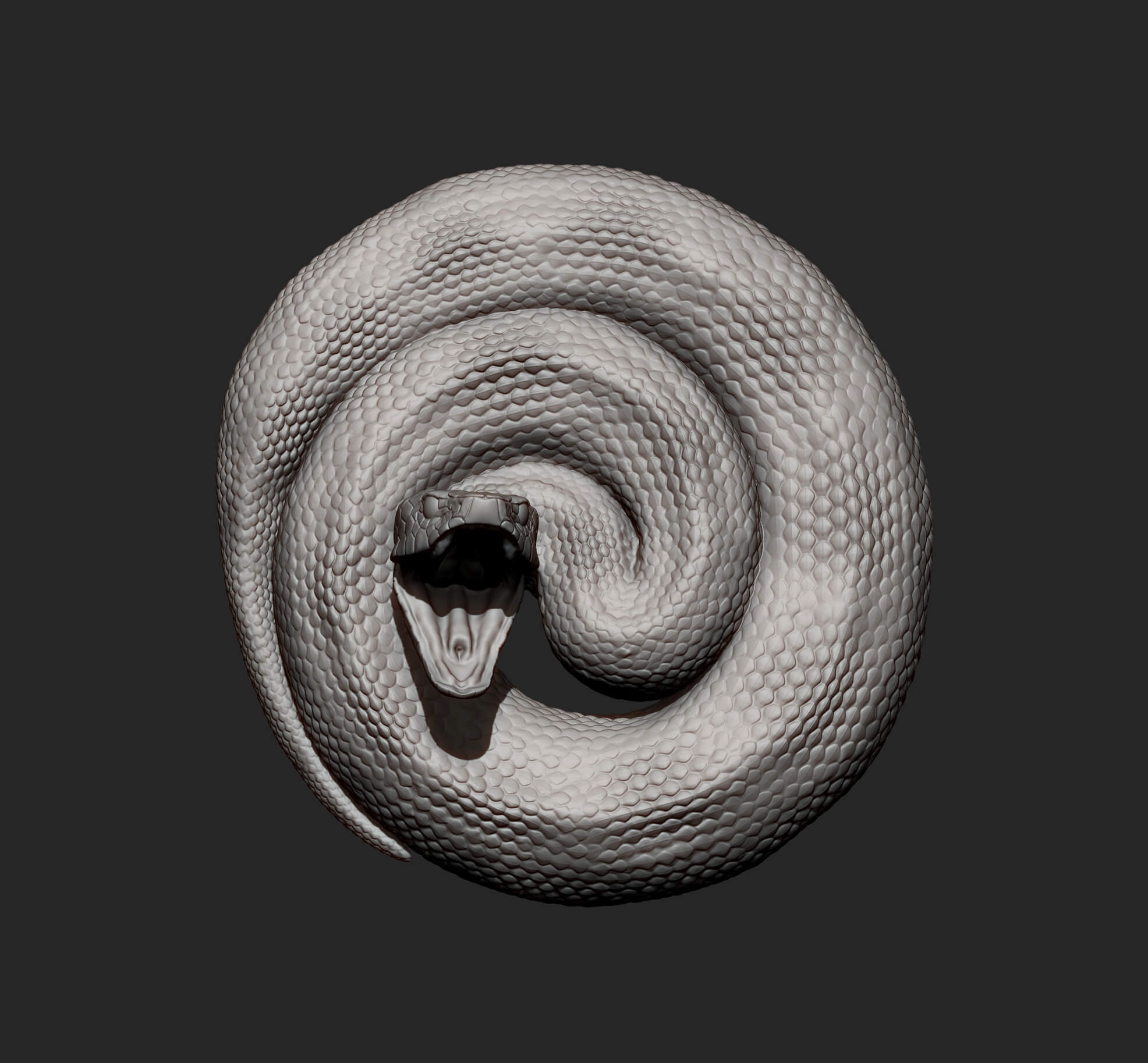 Northern Cottonmouth Snake 3D Print Model by Alexander3dart