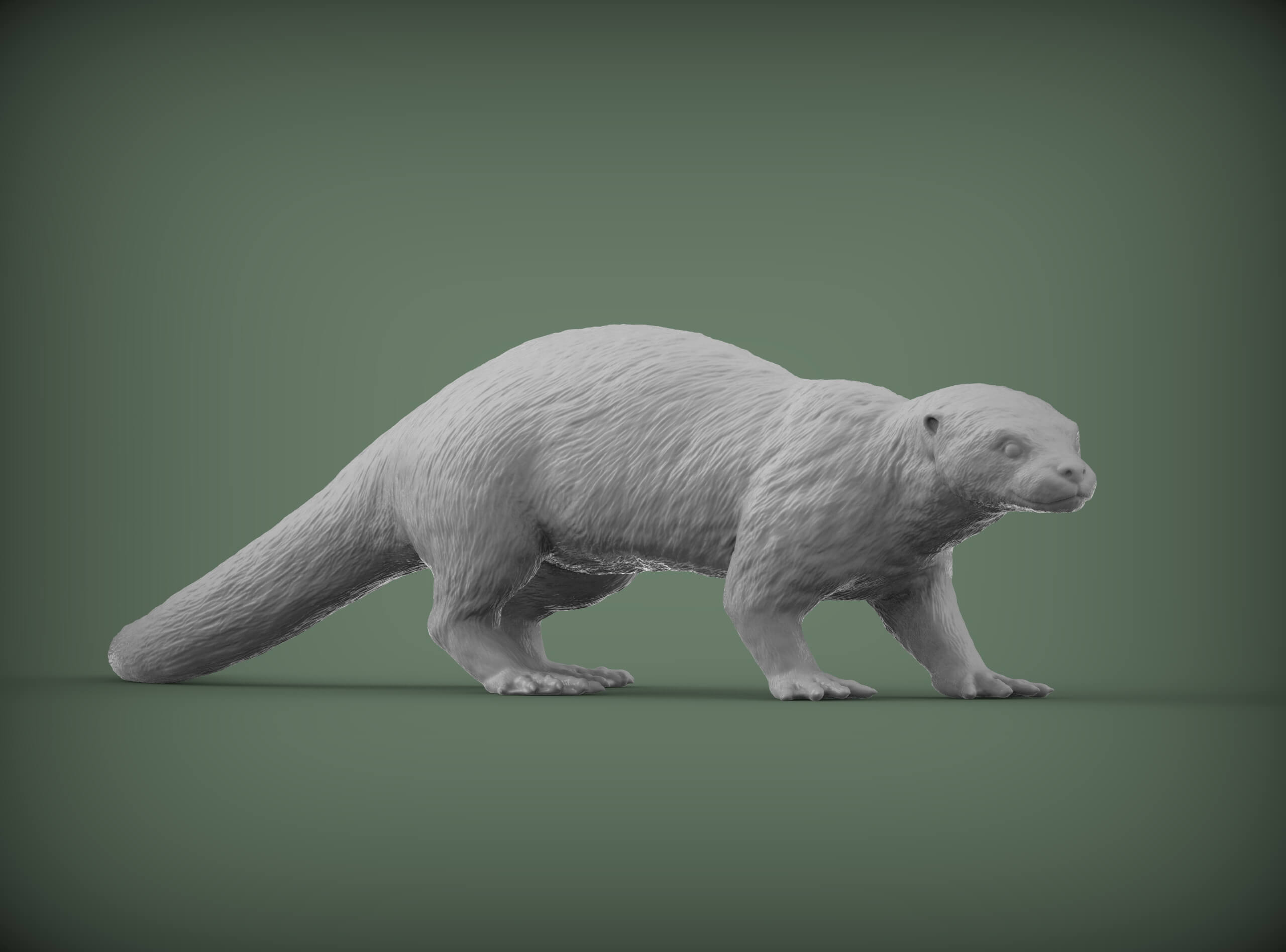 Otter 3D Print Model by Alexander3dart