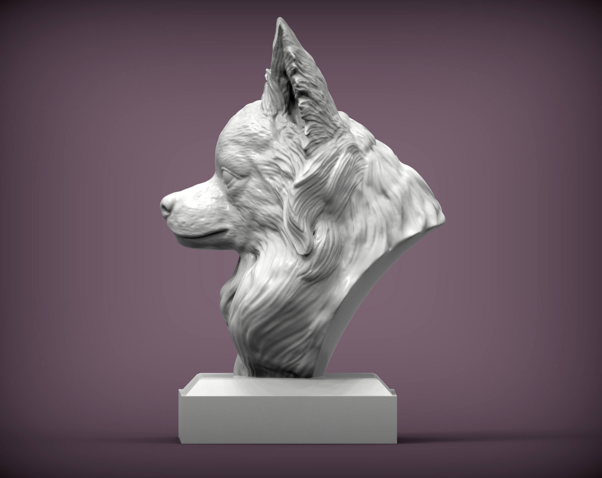 Papillon Bust 3D Print Model by Alexander3dart
