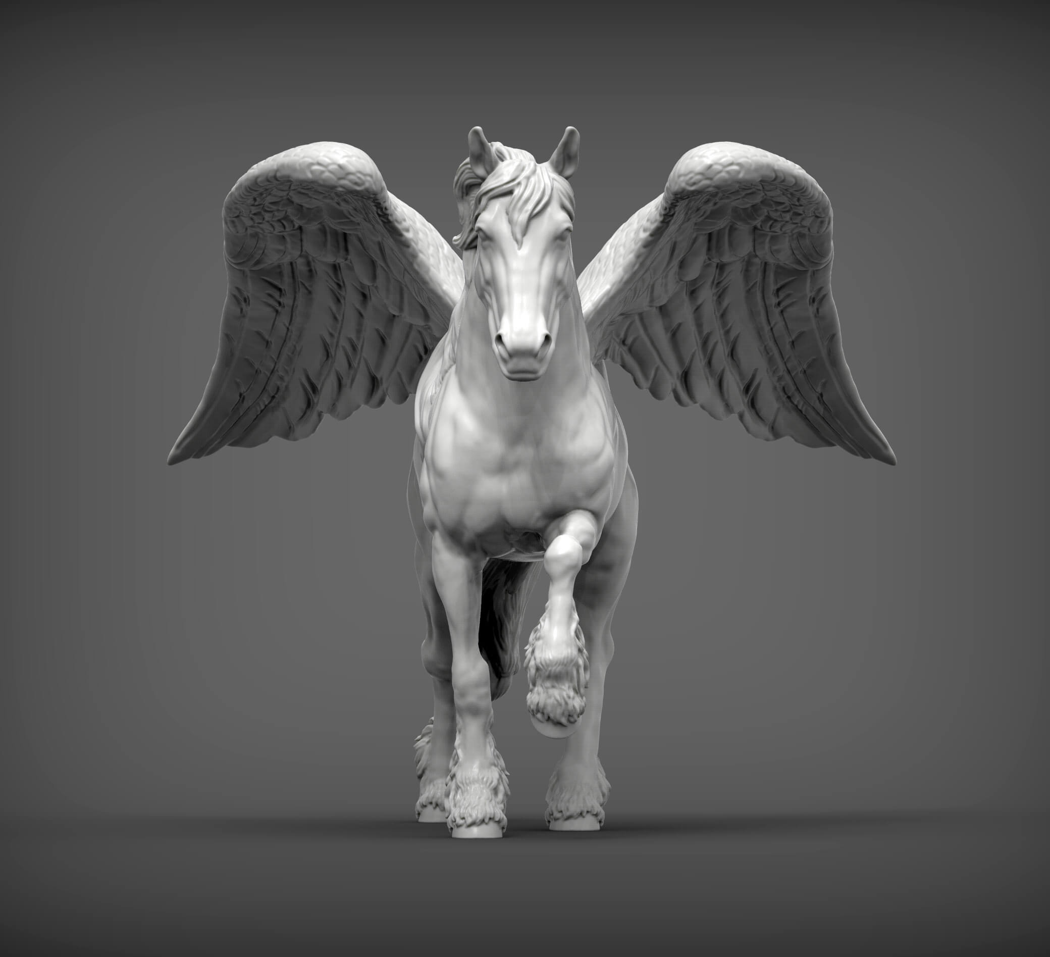 Pegasus Sculpture - 3D Model by Alexander3dart