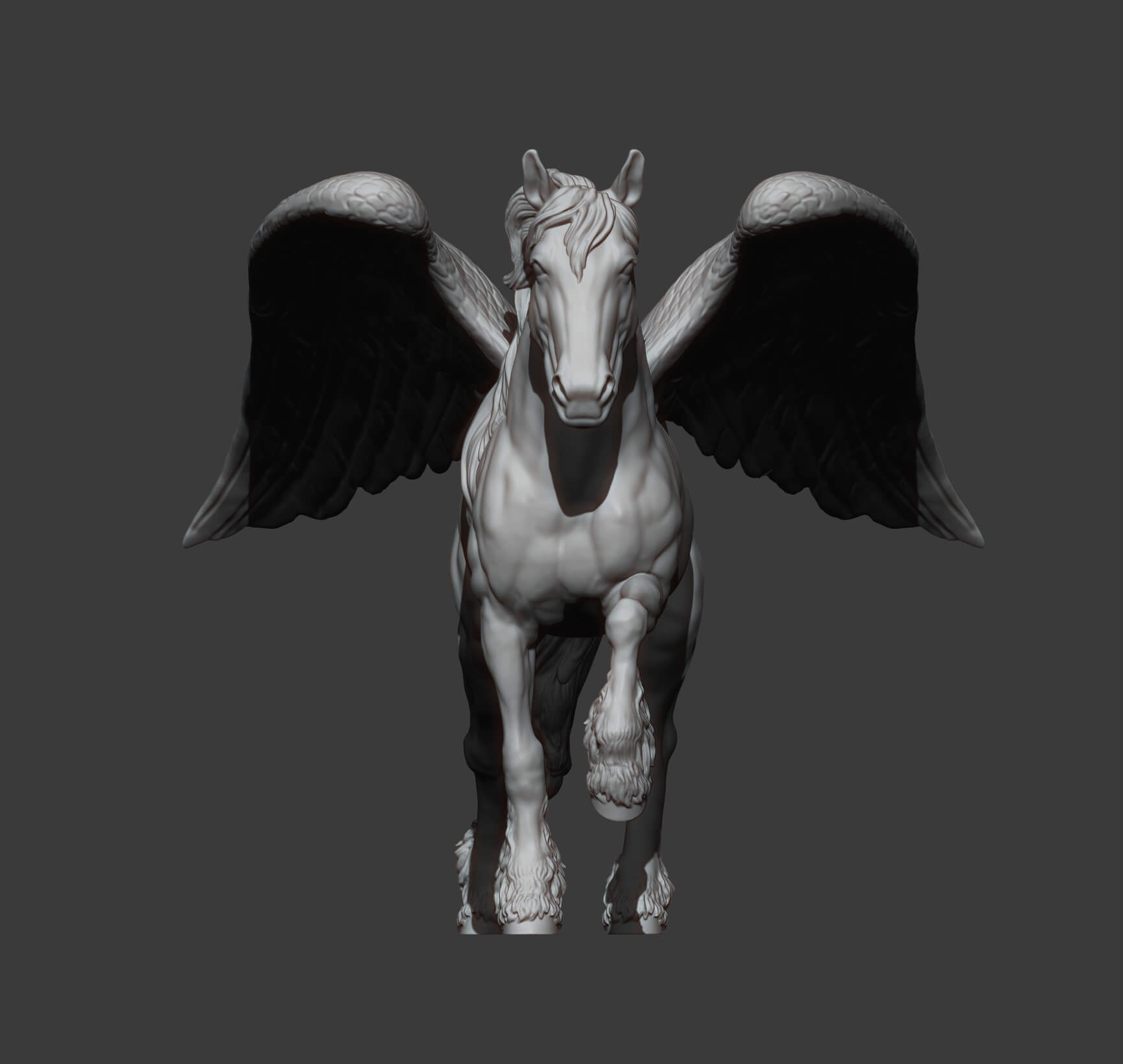 Pegasus Sculpture - 3D Model by Alexander3dart