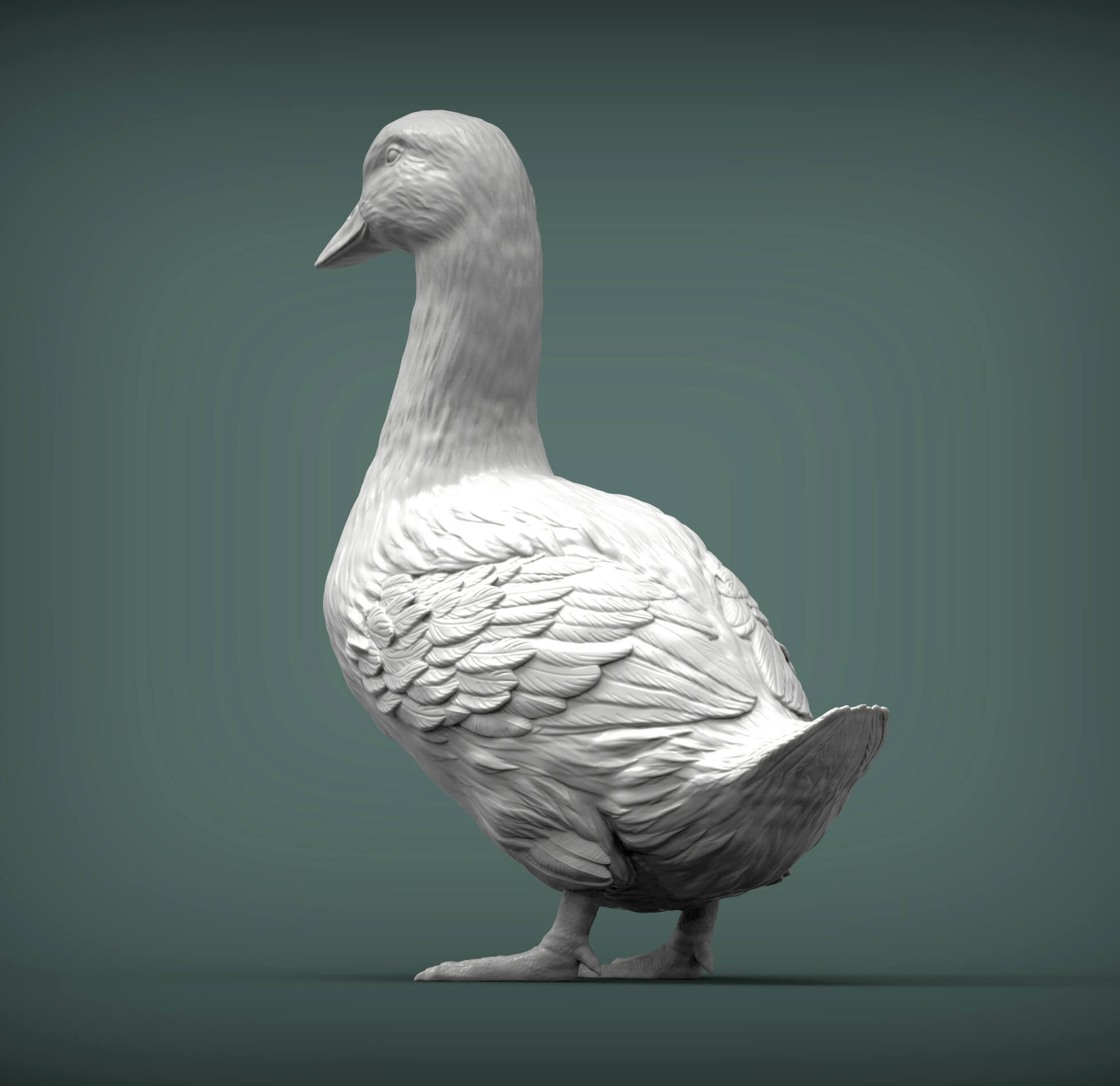 Pekin Duck Sculpture - 3D Model by Alexander3dart
