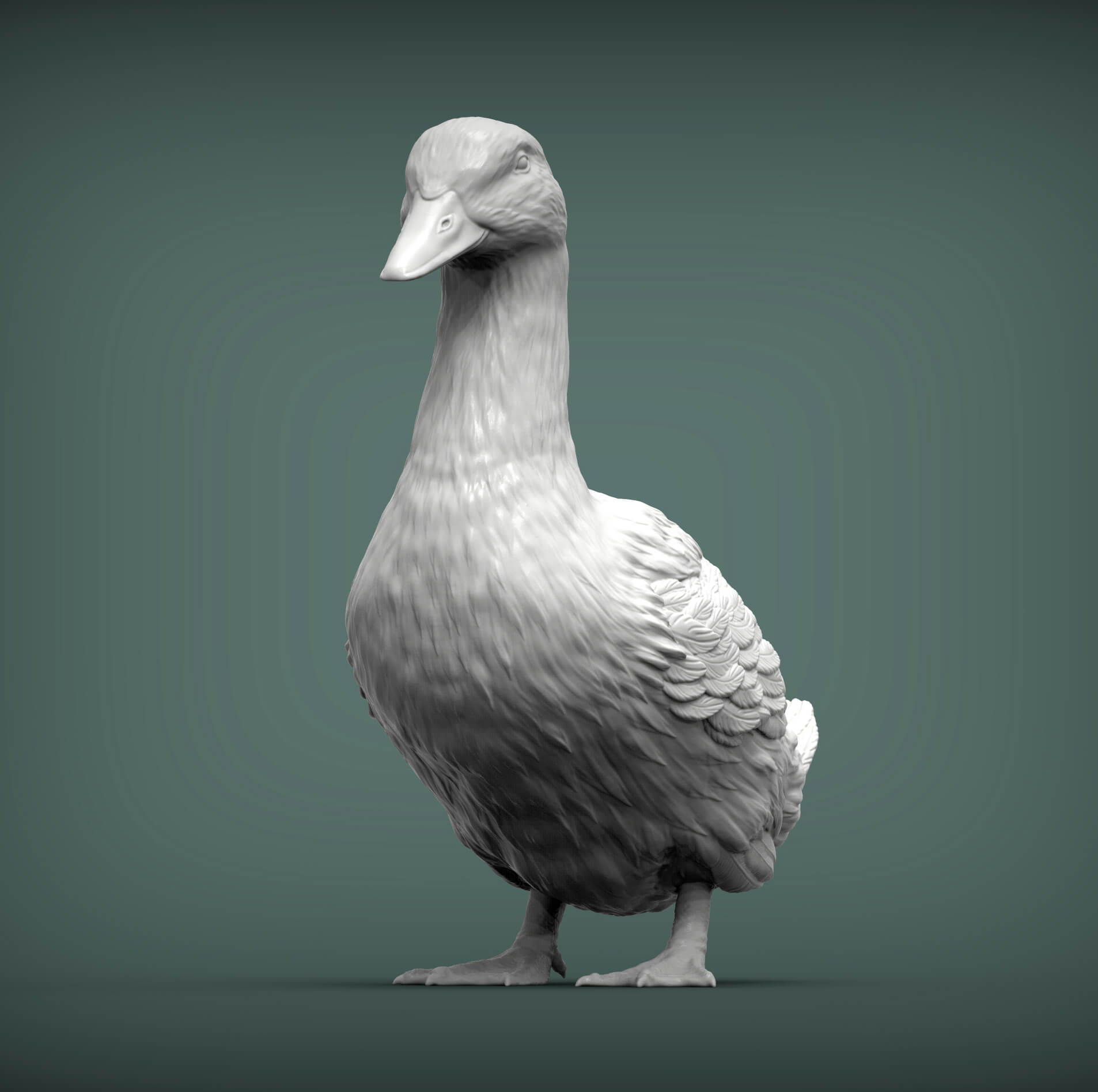 Pekin Duck Sculpture - 3D Model by Alexander3dart