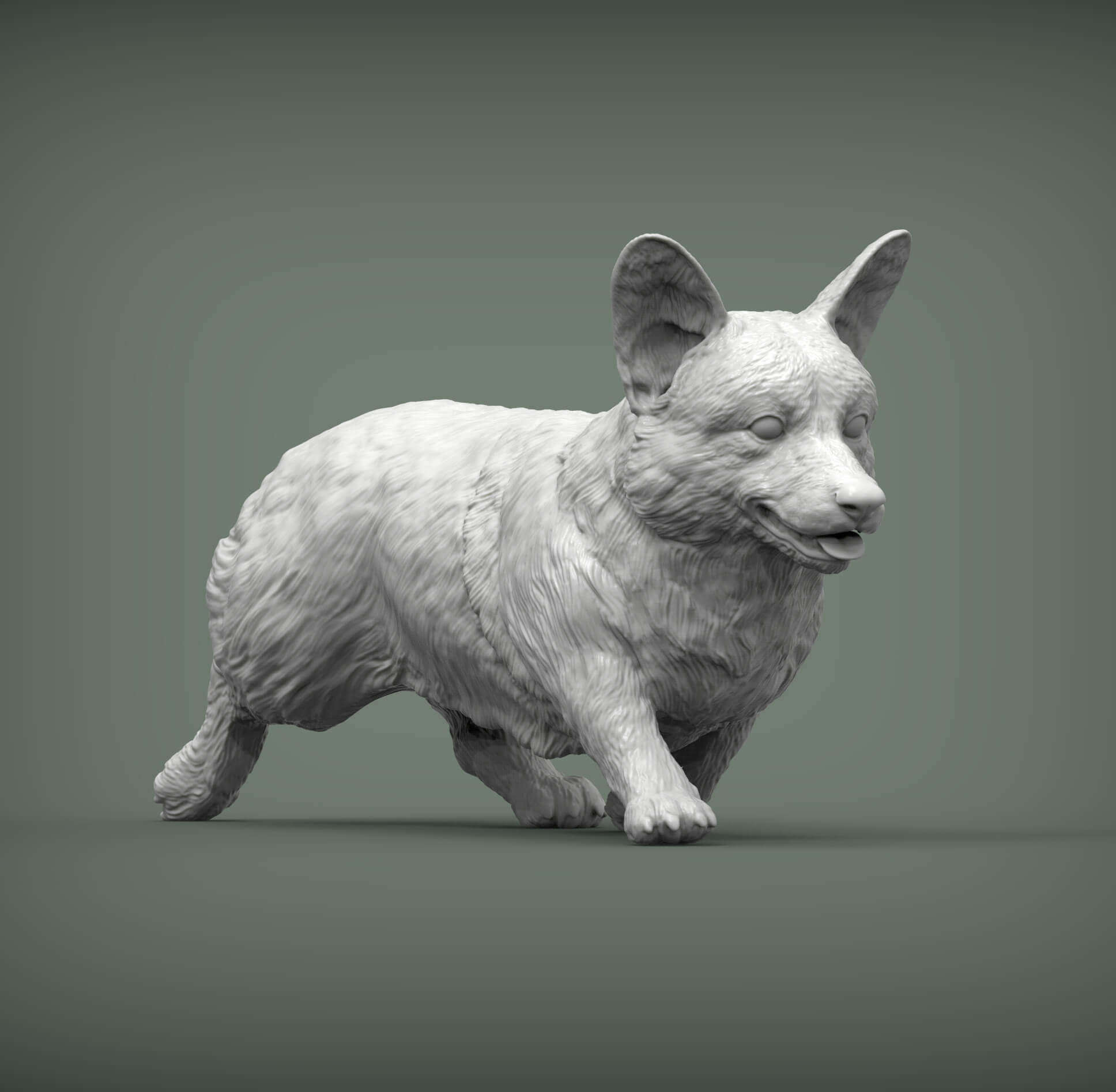 Pembroke Corgi Runs - 3D Model by Alexander3dart