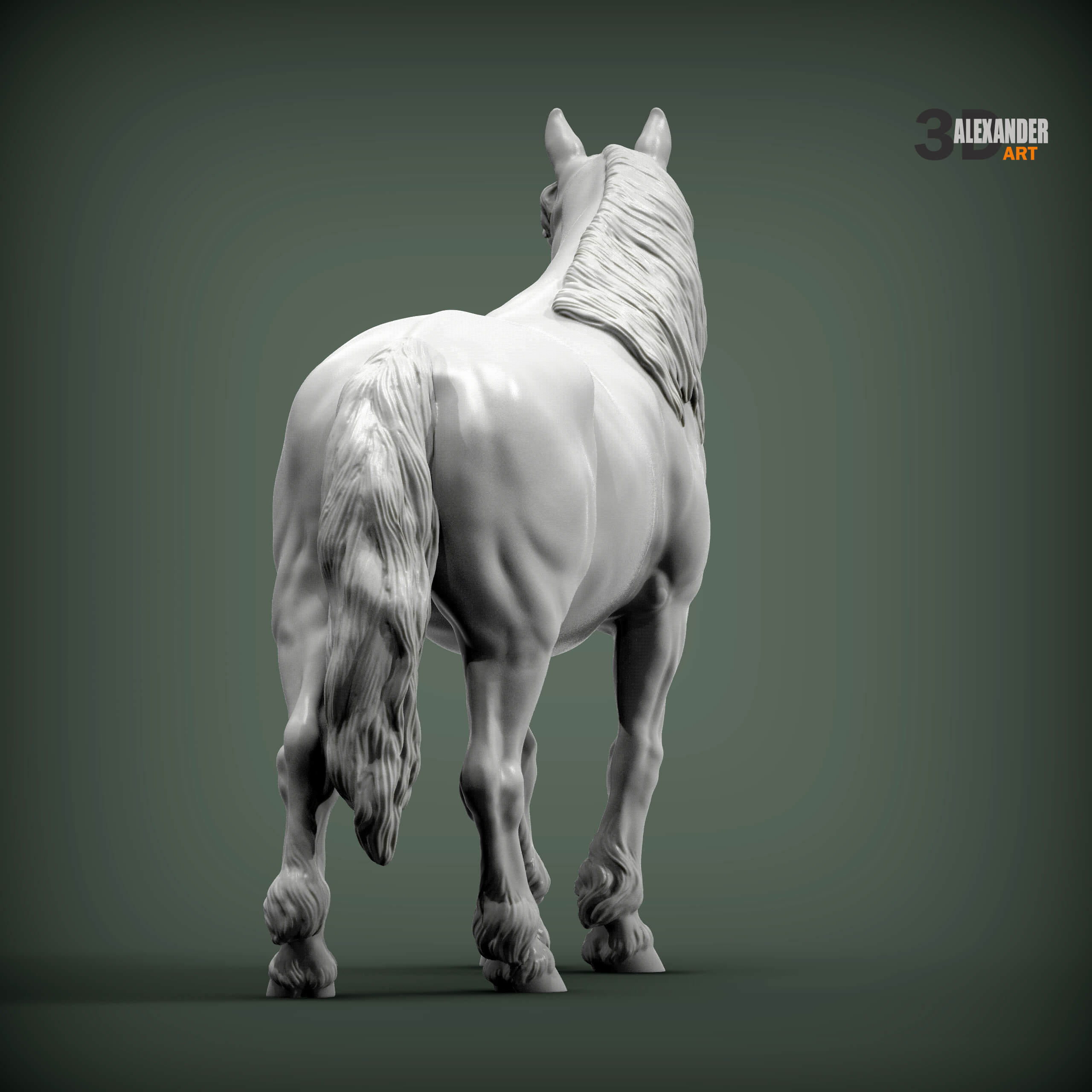 Percheron Horse - 3D Model by Alexander3dart