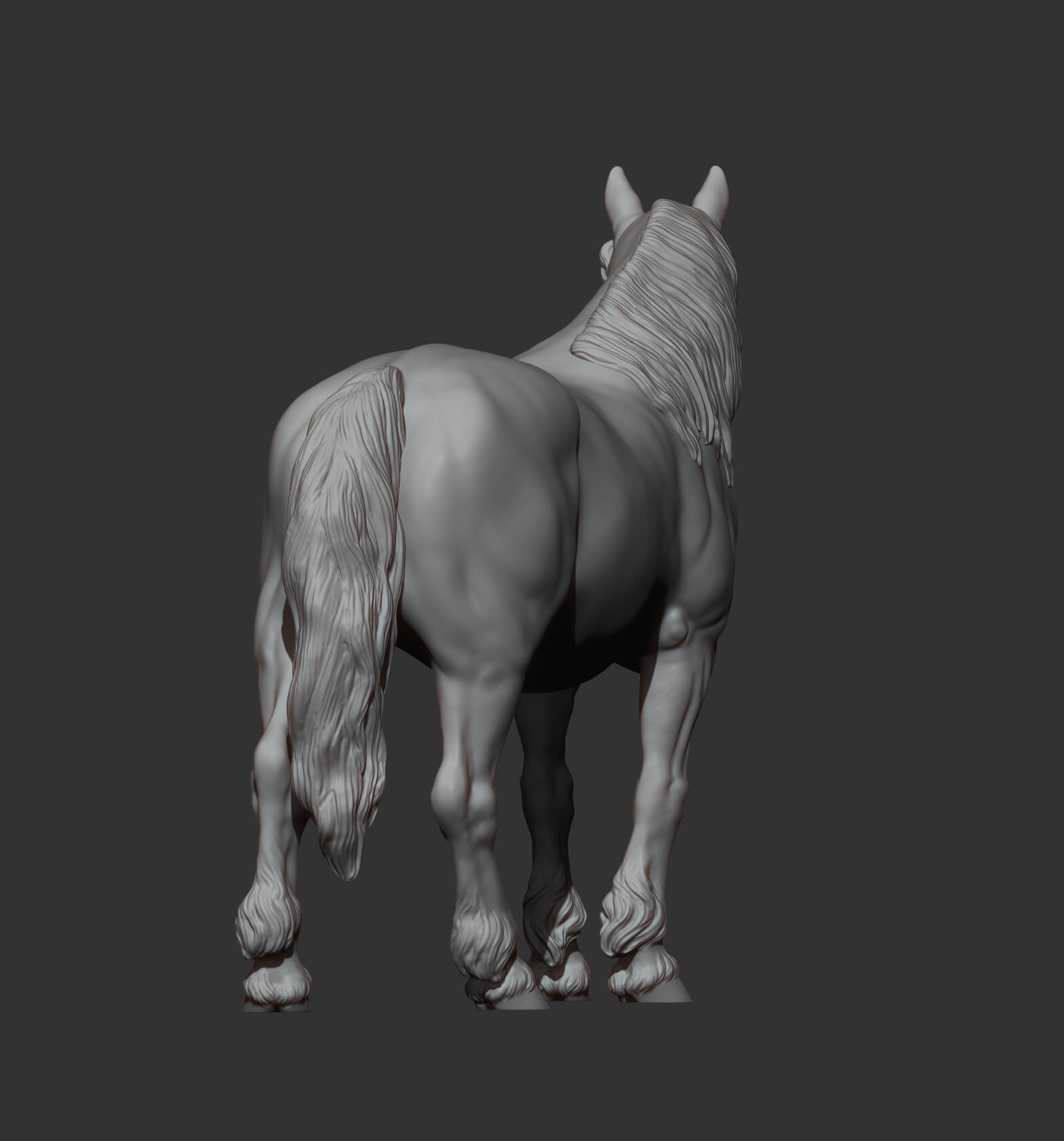Percheron Horse - 3D Model by Alexander3dart