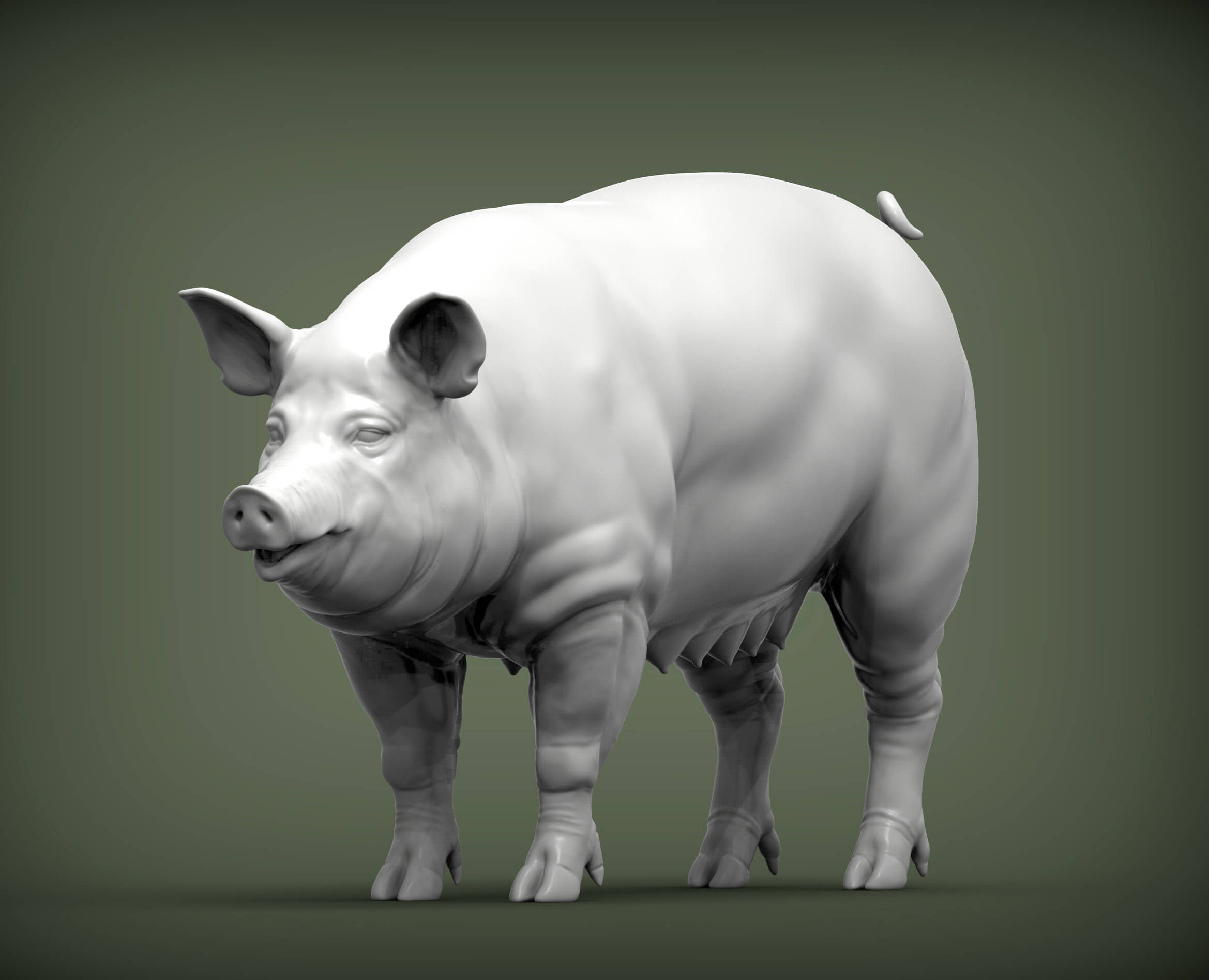 Pig 3D Print Model by Alexander3dart