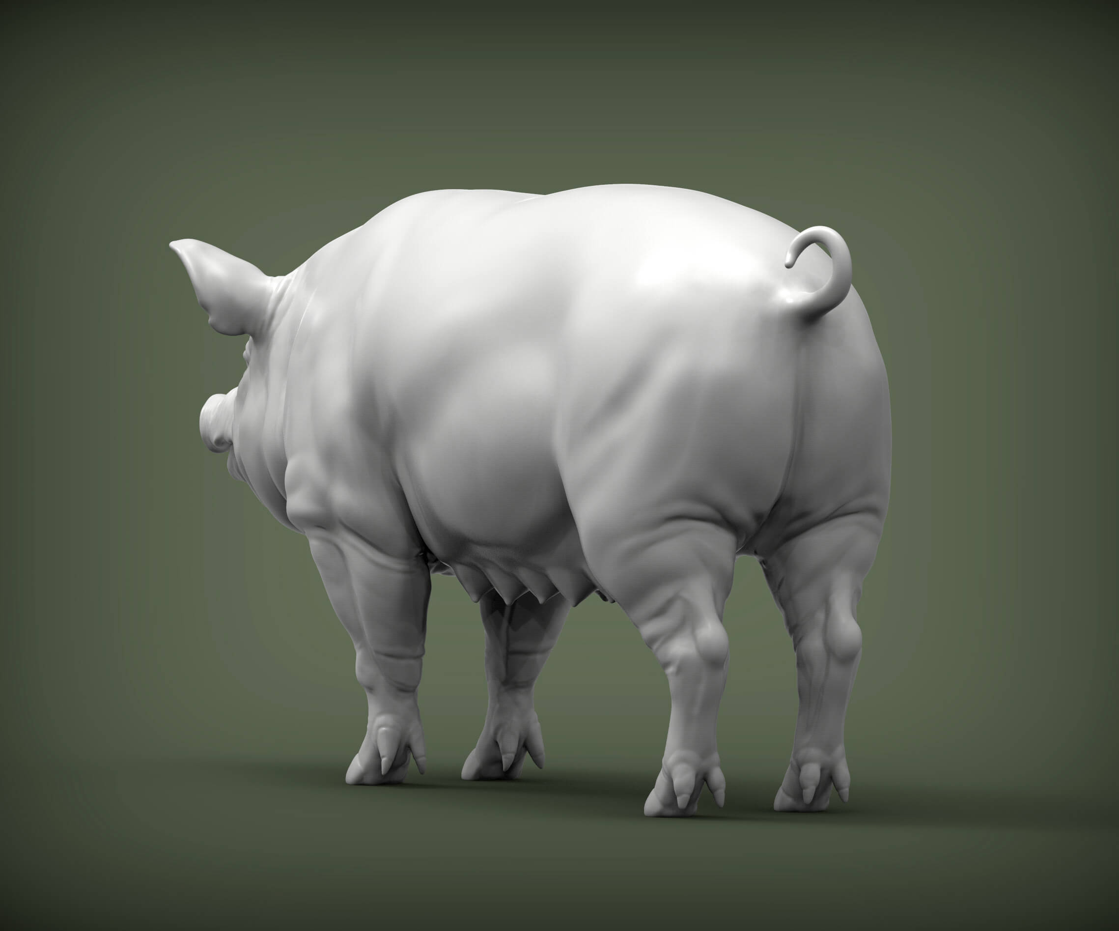 Pig 3D Print Model by Alexander3dart