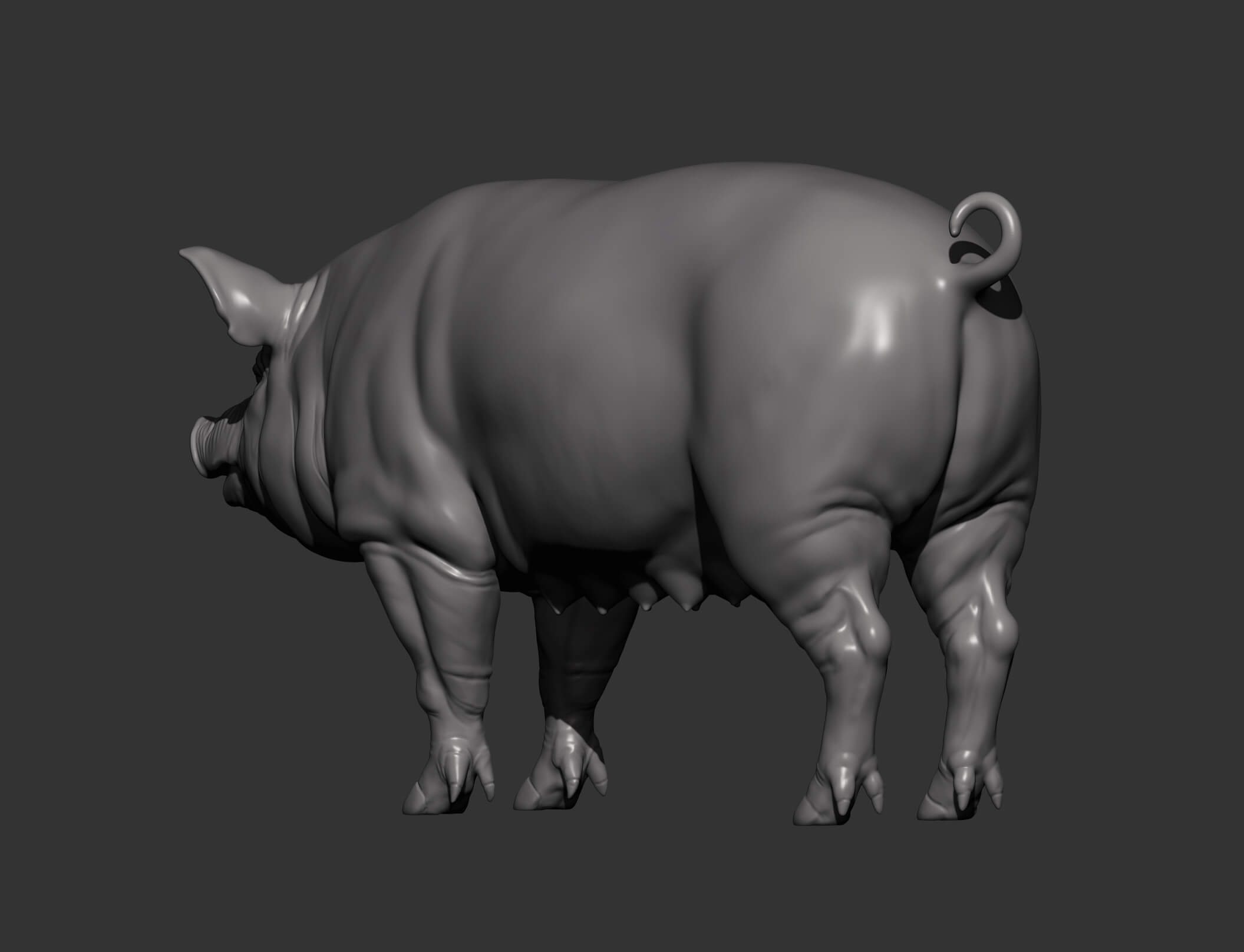 Pig 3D Print Model by Alexander3dart