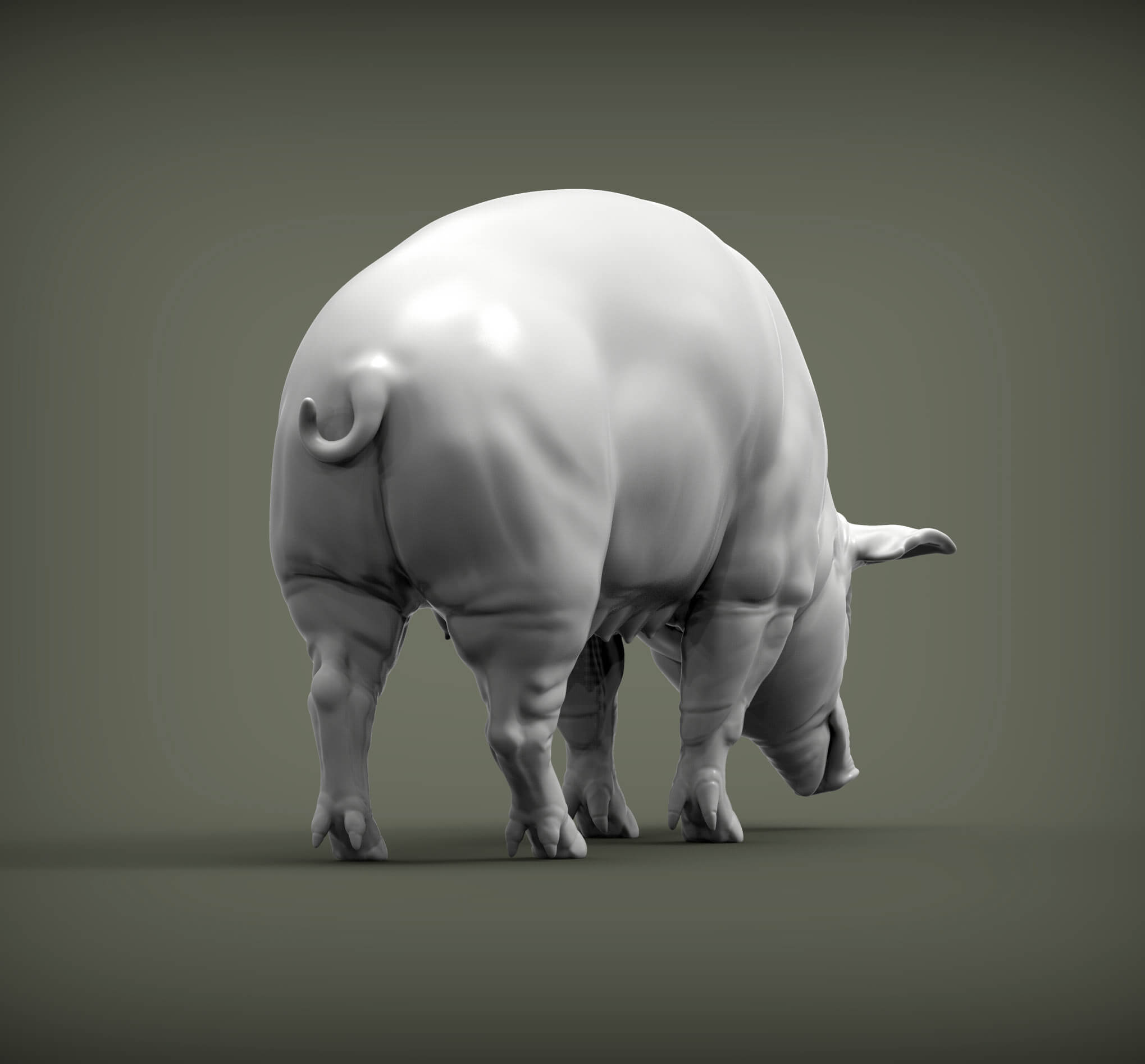 Pig Eats 3D Print Model by Alexander3dart