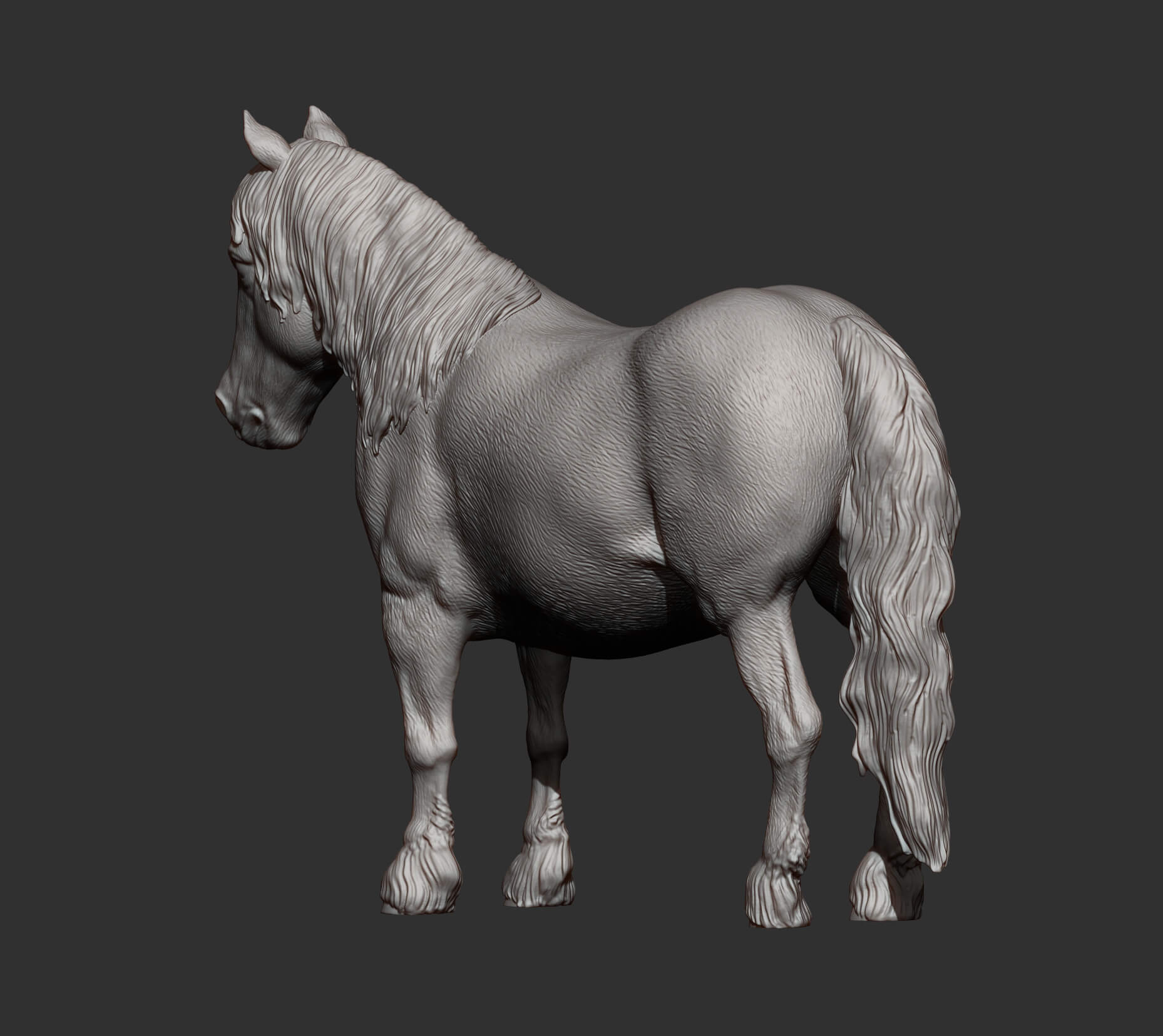 Pony Sculpture - 3D Model by Alexander3dart
