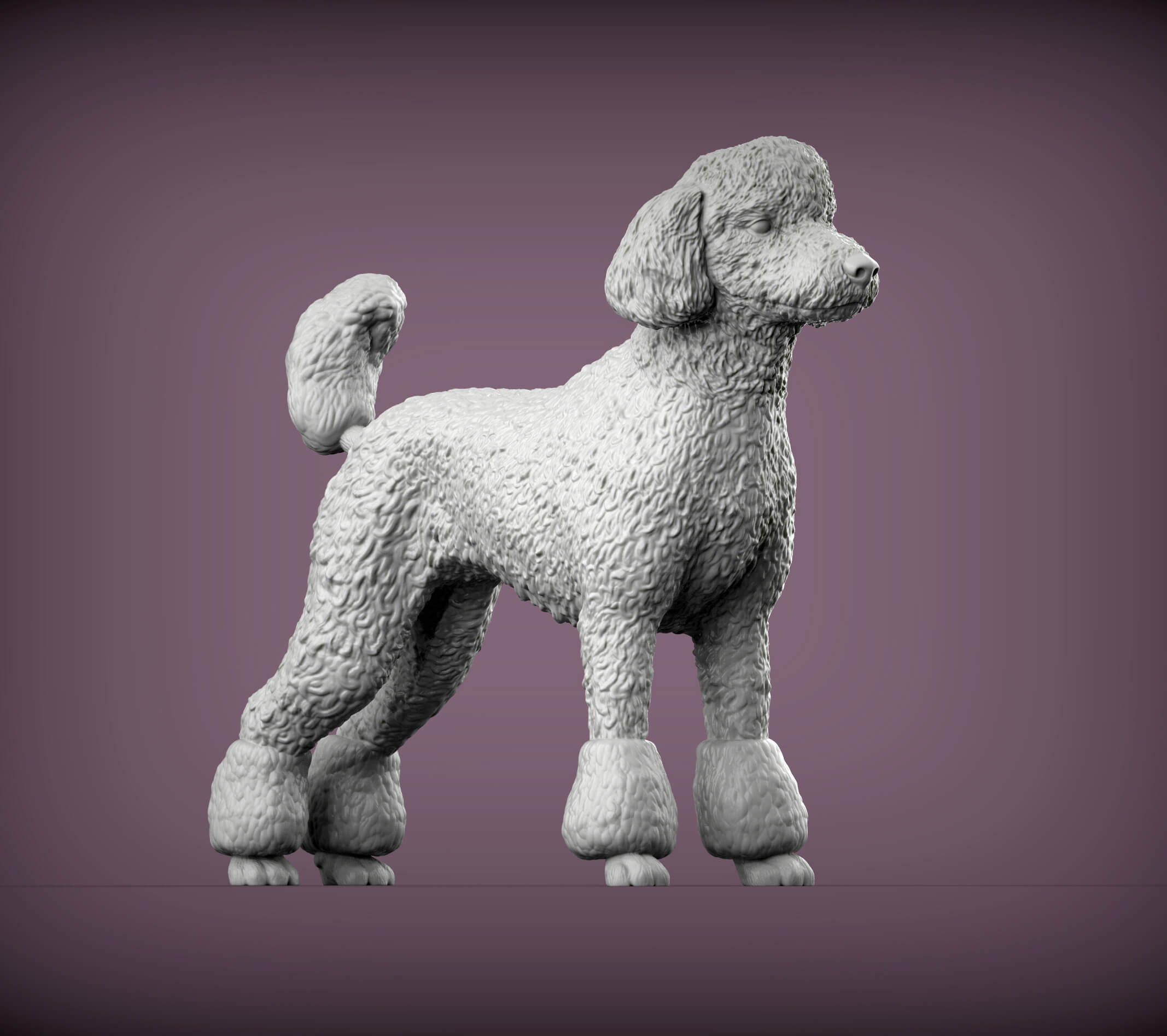 Poodle Sculpture - 3D Model by Alexander3dart