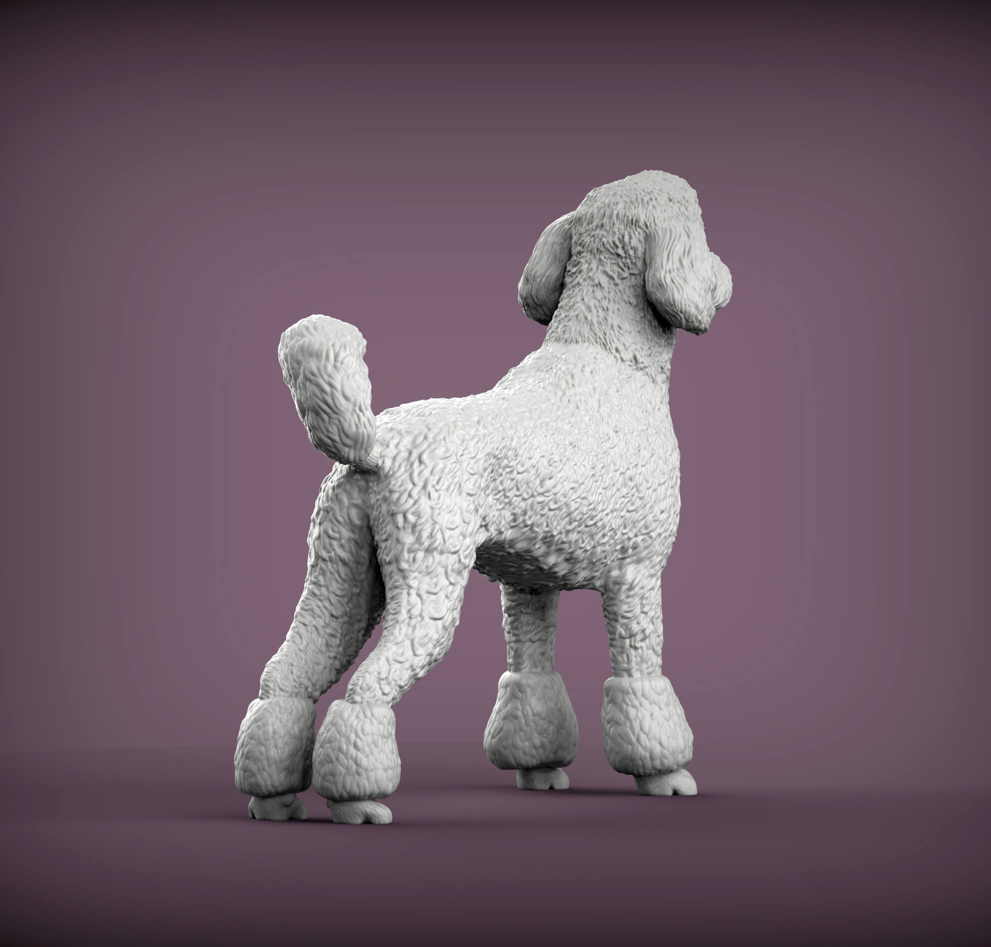Poodle Sculpture - 3D Model by Alexander3dart