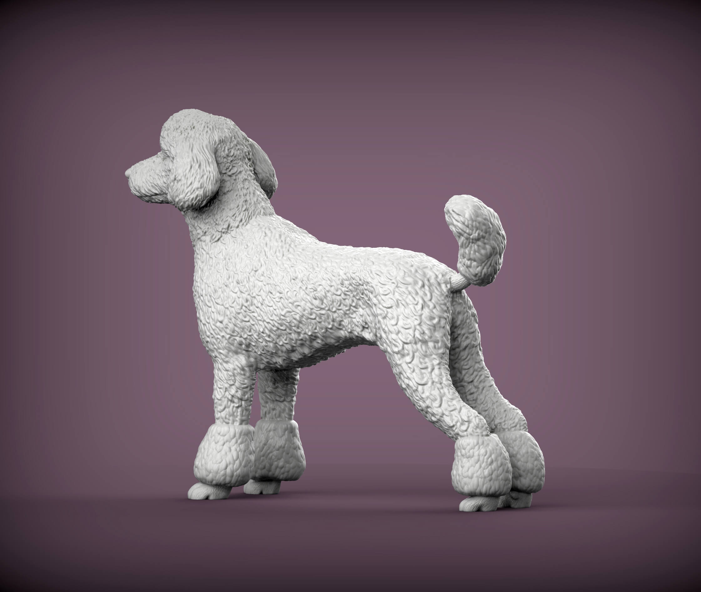 Poodle Sculpture - 3D Model by Alexander3dart