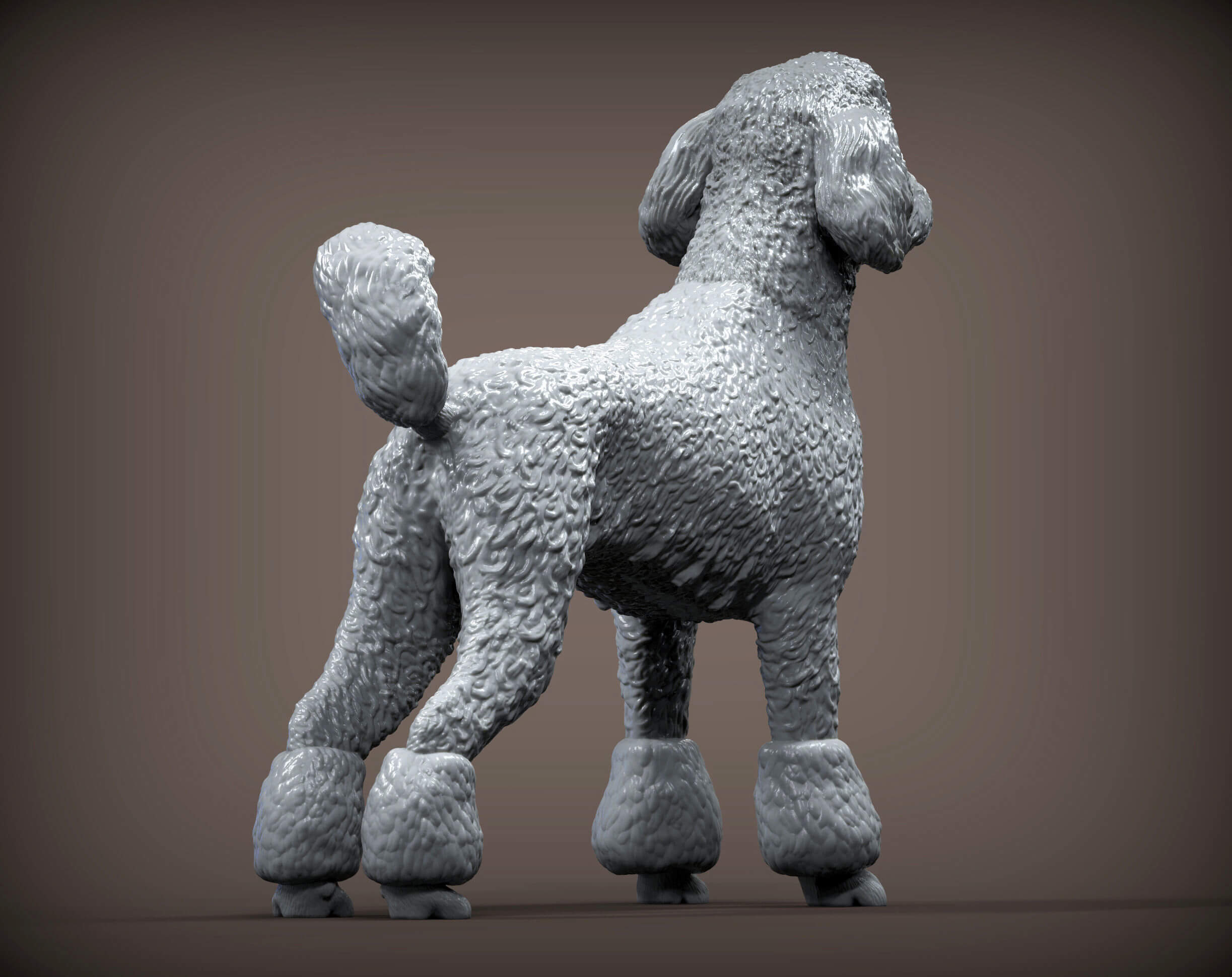 Poodle Sculpture - 3D Model by Alexander3dart