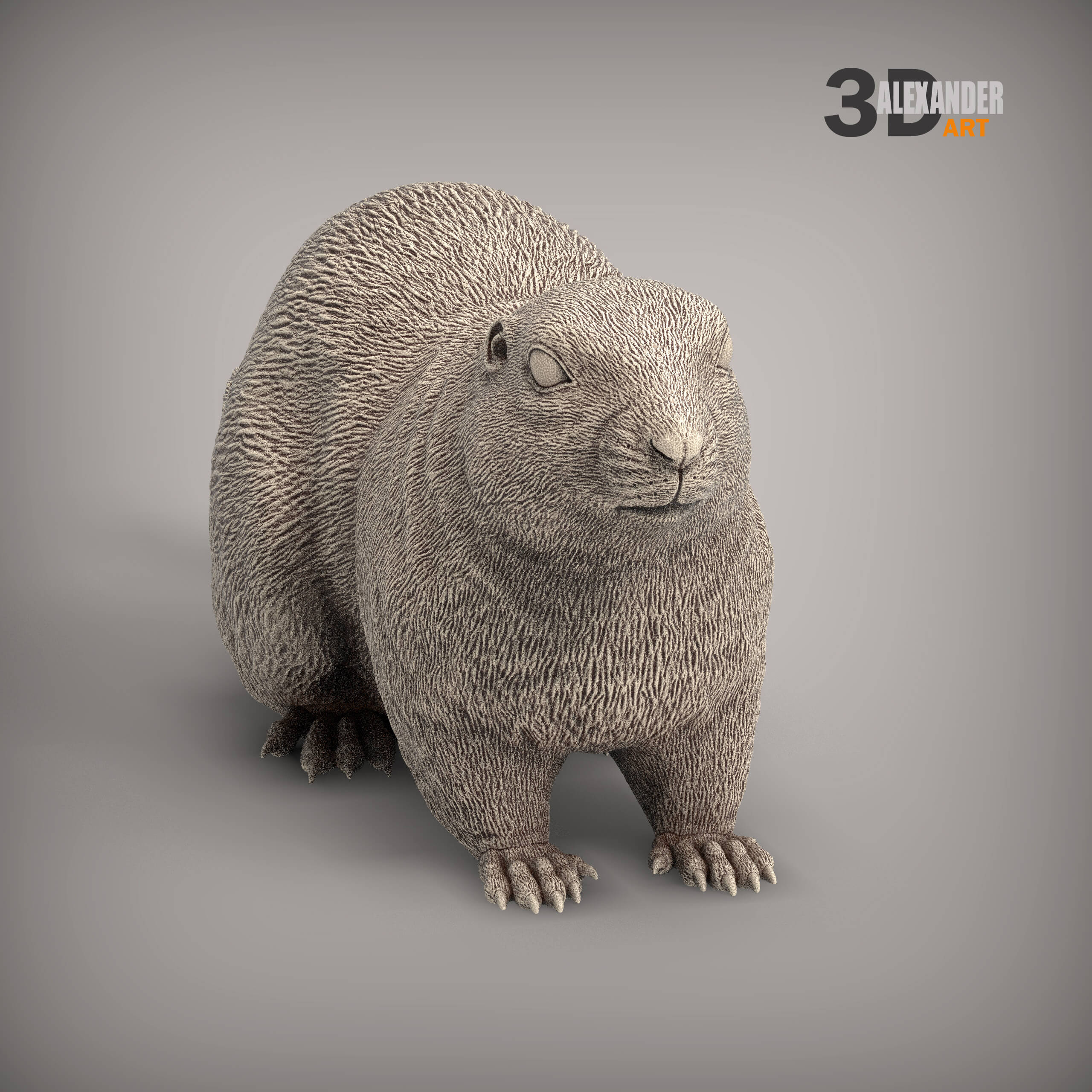 Prairie Dog Sculpture - 3D Model by Alexander3dart