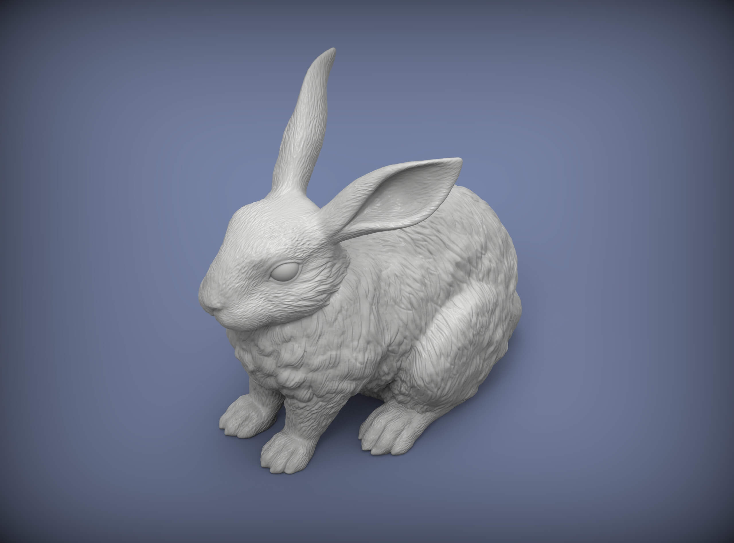 Rabbit 3D Print Model by Alexander3dart