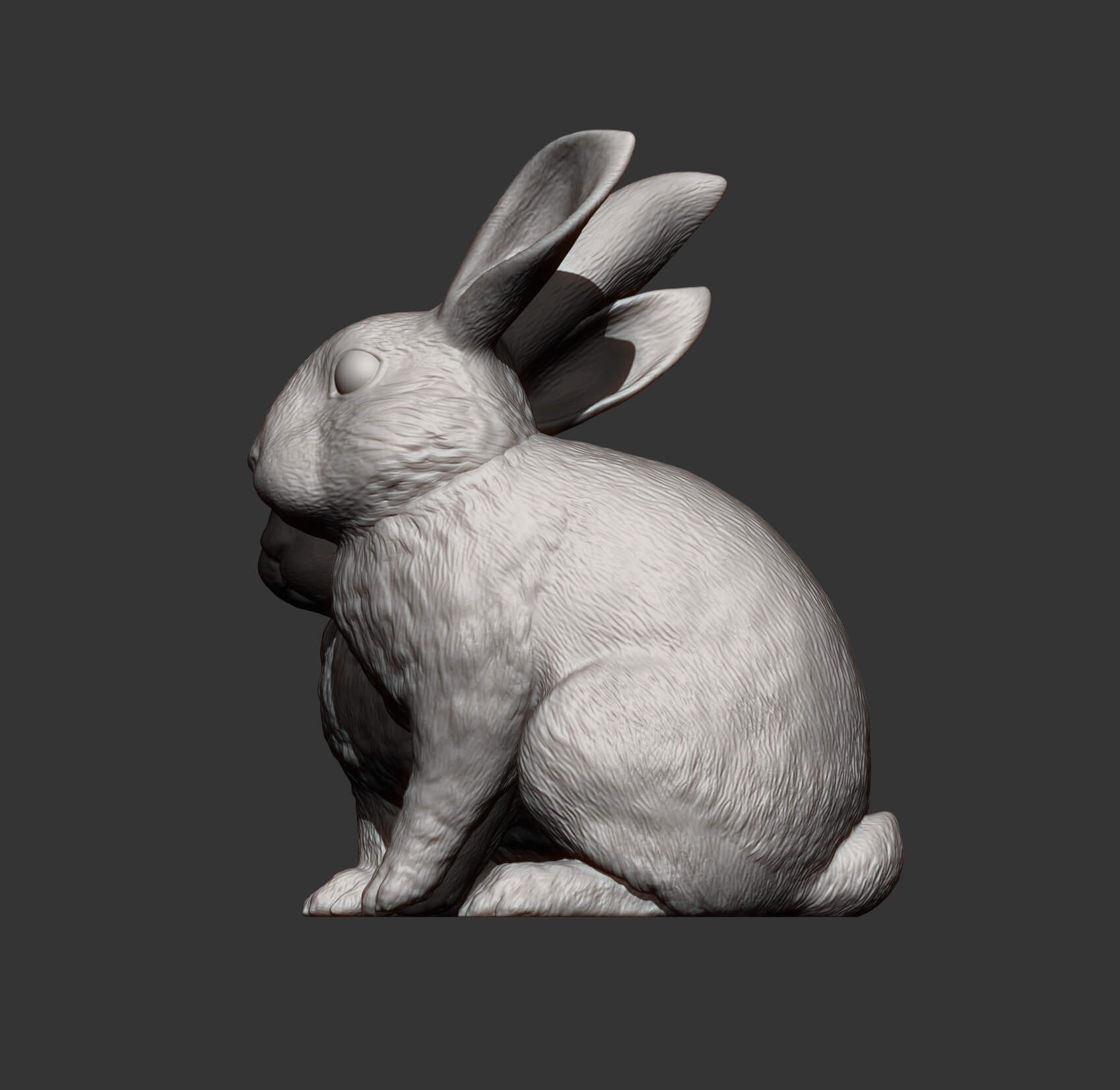 Rabbit Love Sculpture - 3D Model by Alexander3dart