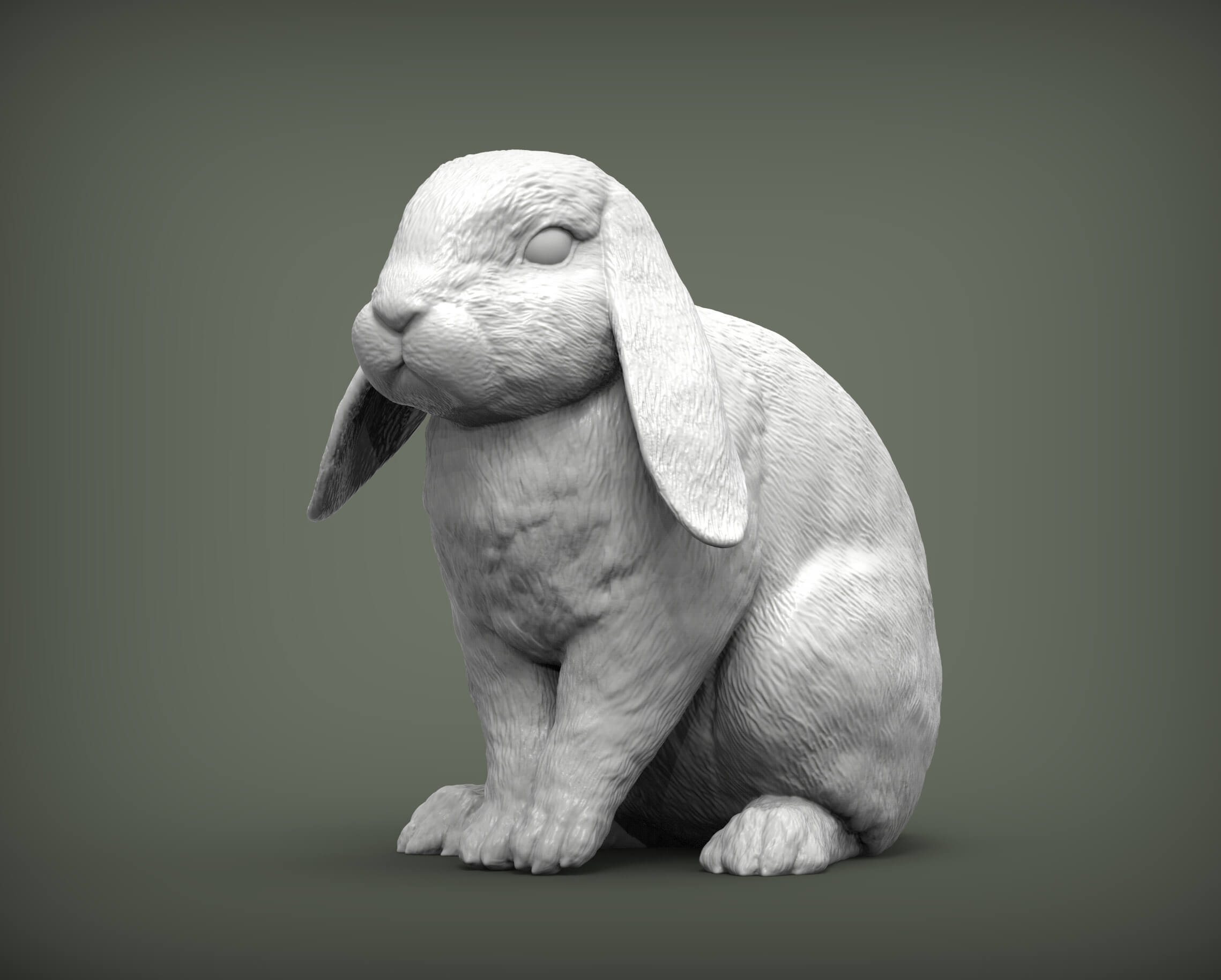 Rabbit Ram 3D Print Model by Alexander3dart