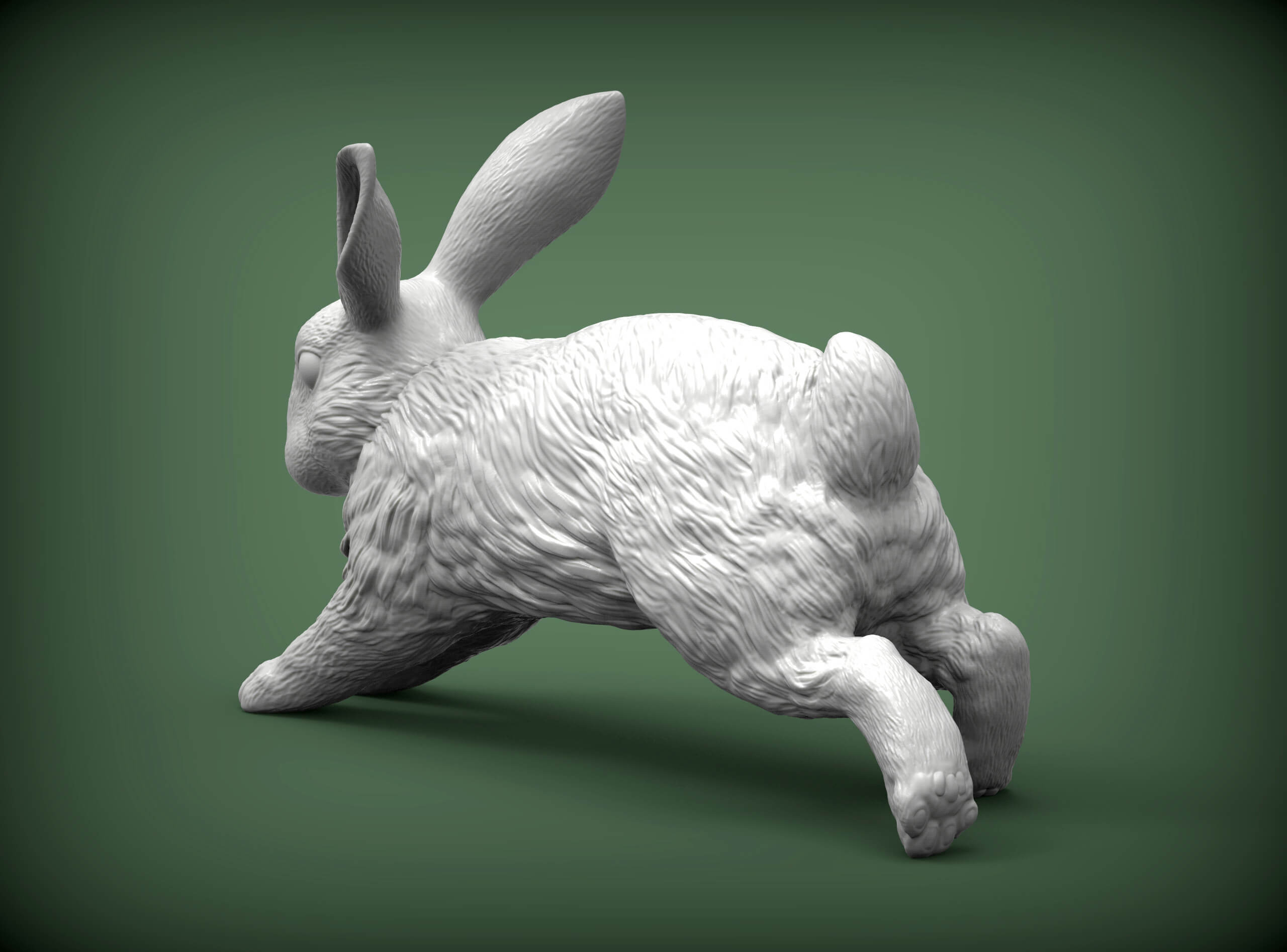 Rabbit Running - 3D Model by Alexander3dart