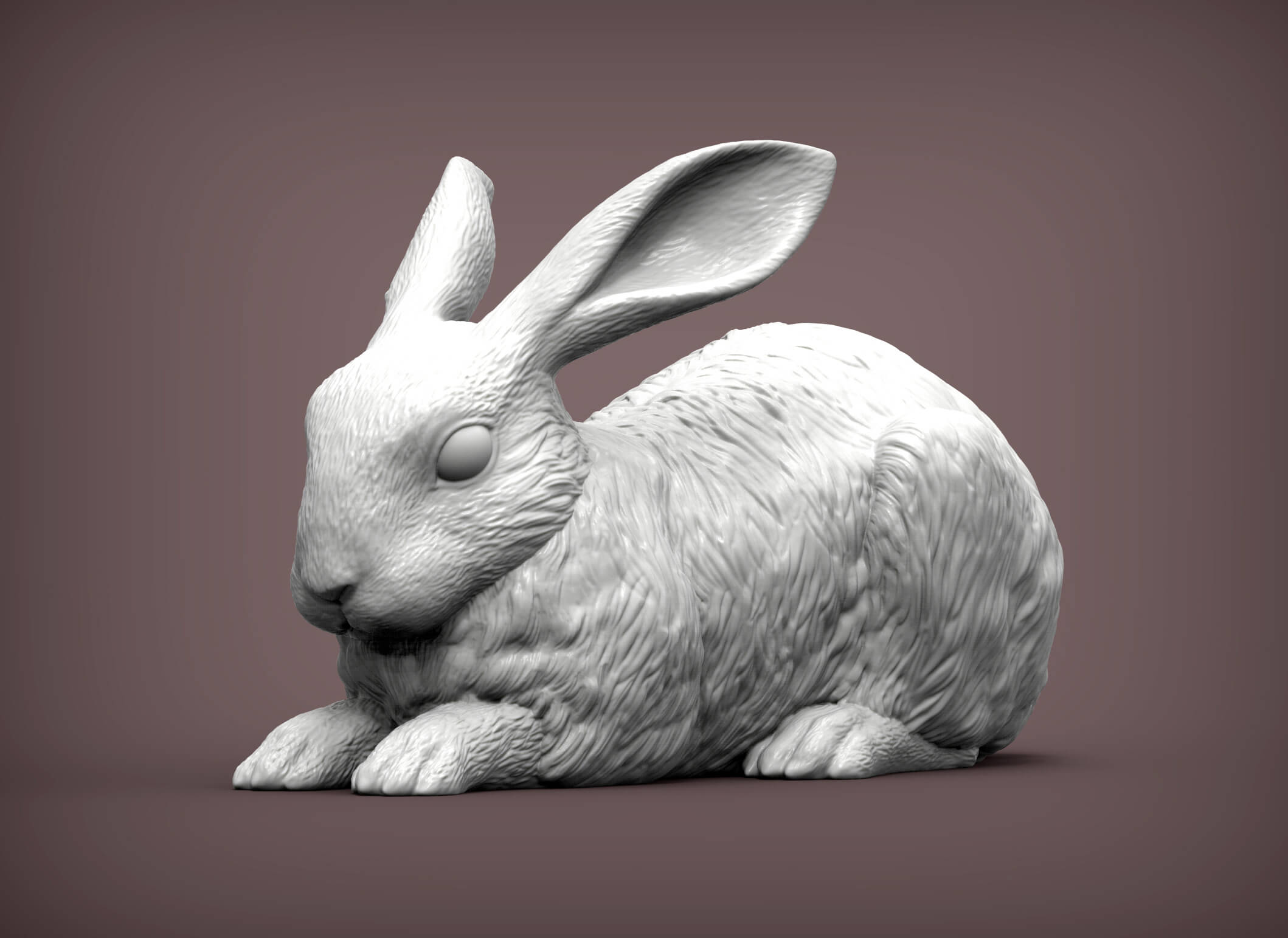 Rabbit Sculpture - 3D Model by Alexander3dart