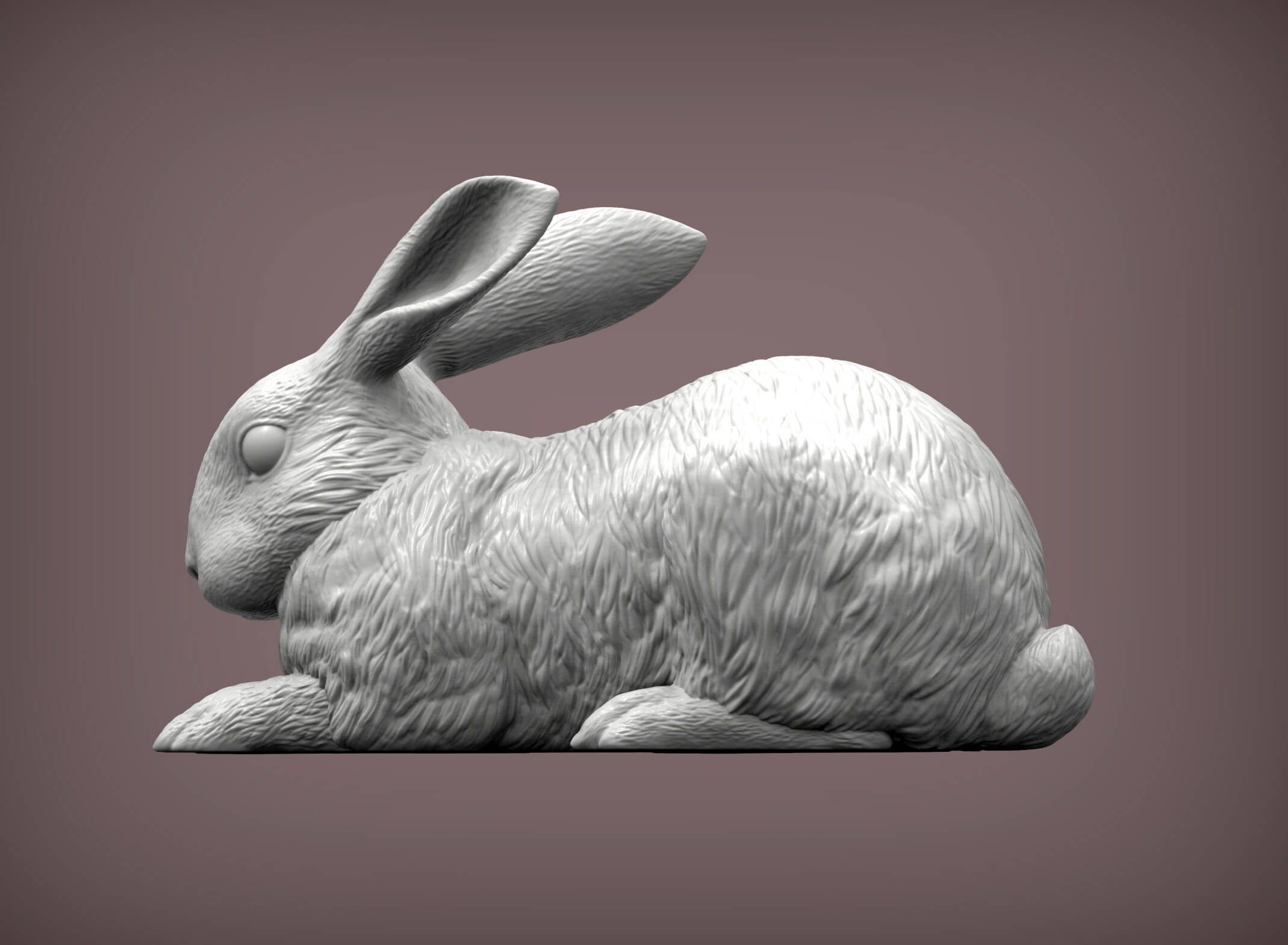 Rabbit Sculpture - 3D Model by Alexander3dart