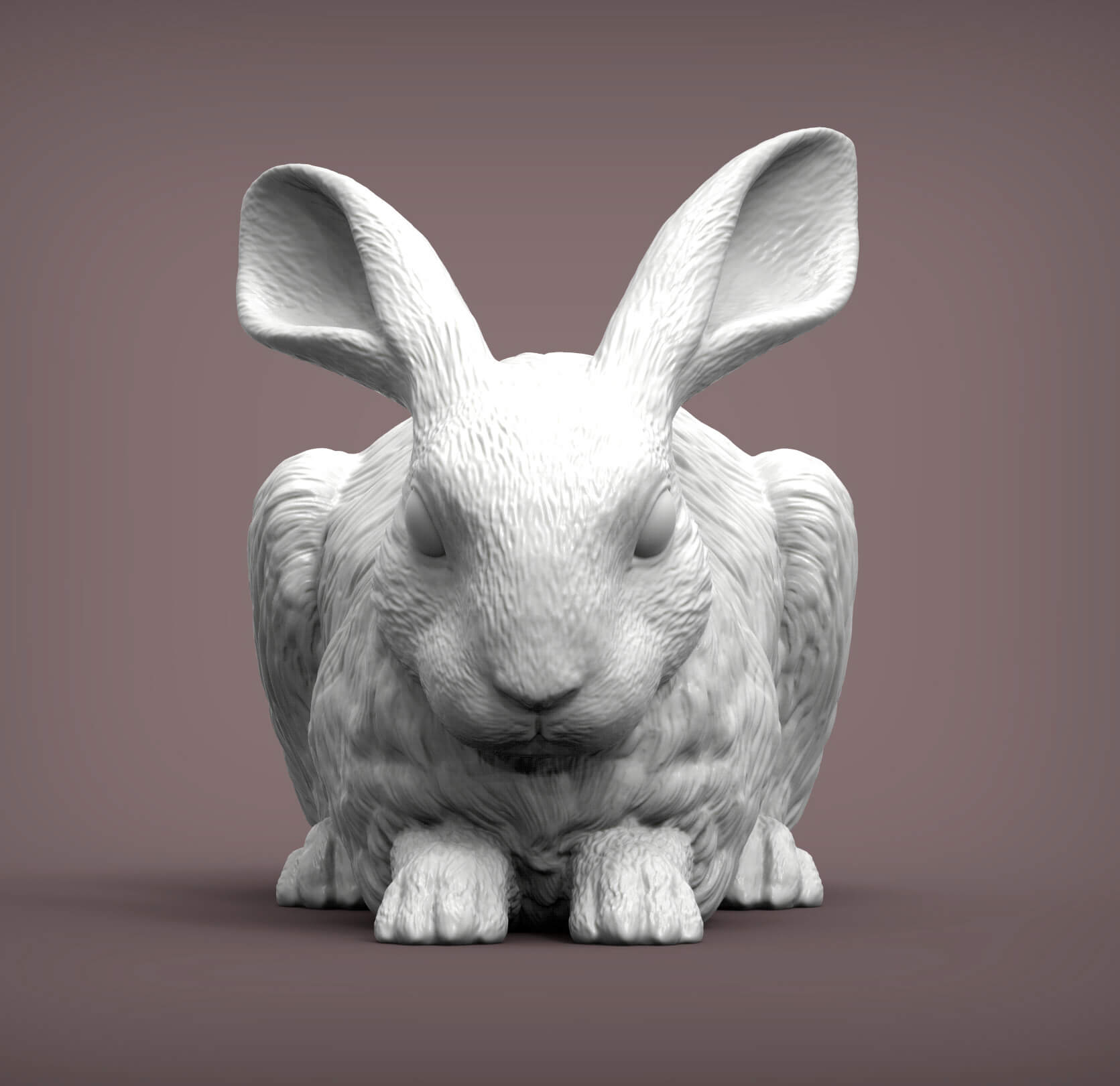 Rabbit Sculpture - 3D Model by Alexander3dart