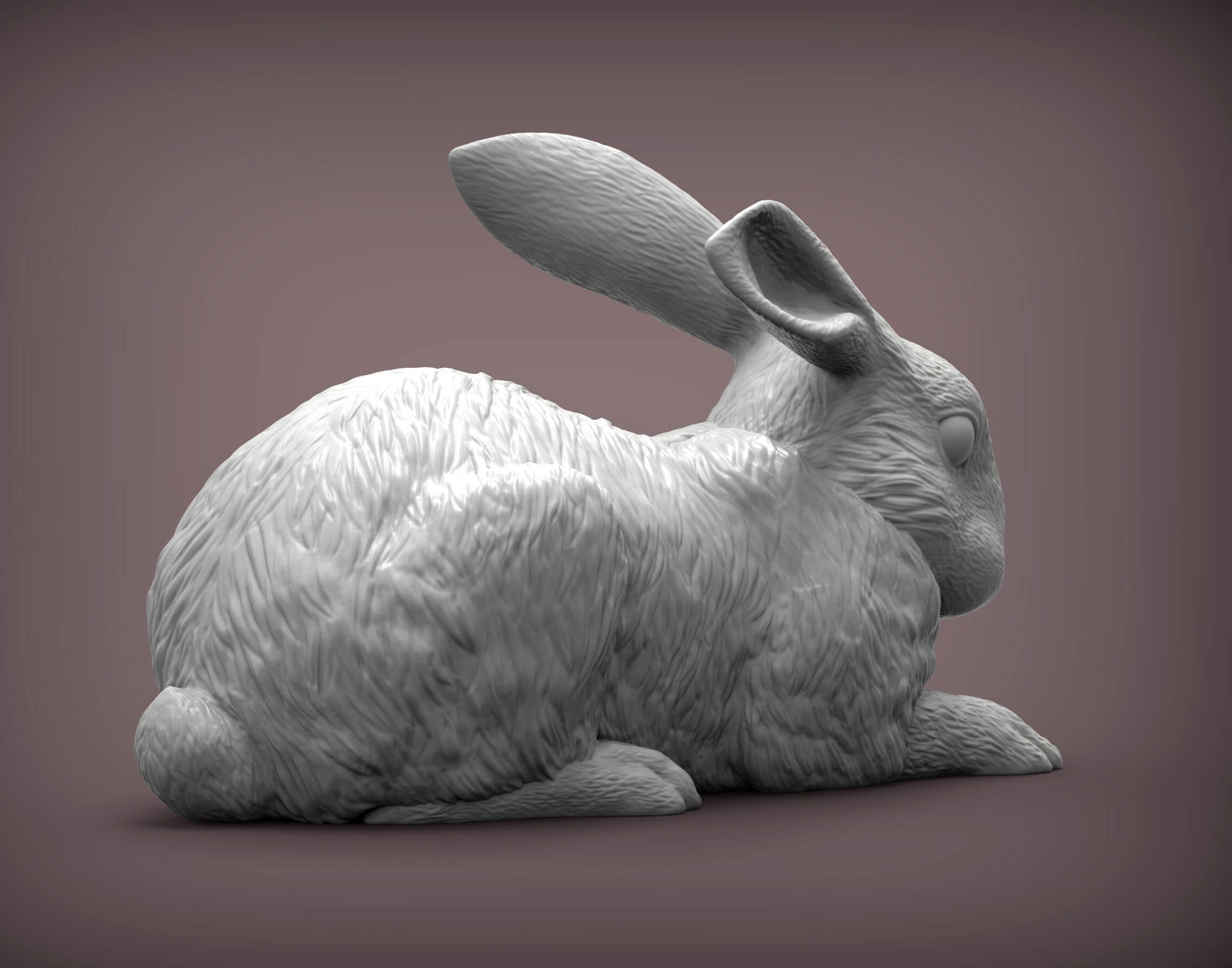 Rabbit Sculpture - 3D Model by Alexander3dart