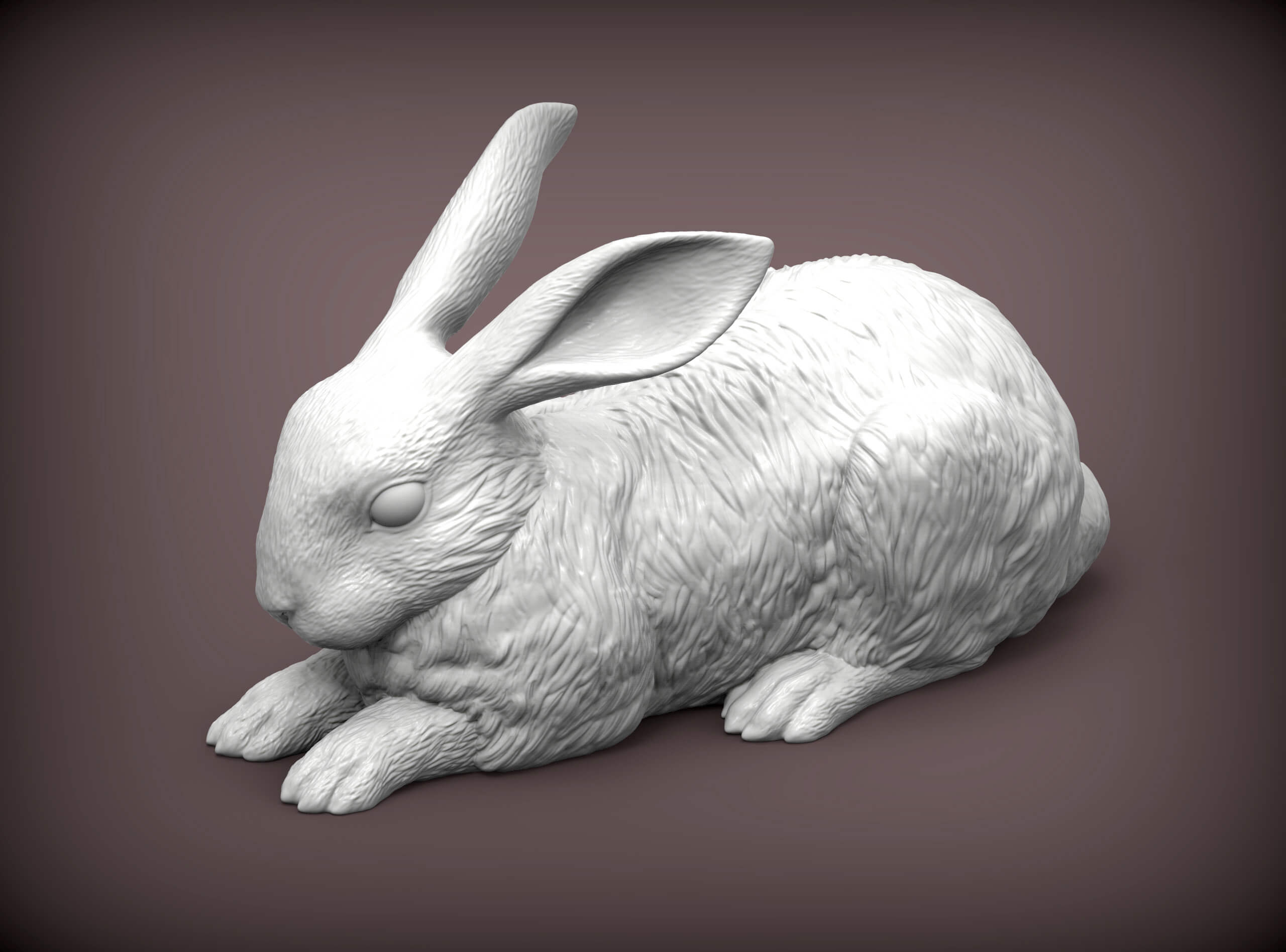 Rabbit Sculpture - 3D Model by Alexander3dart