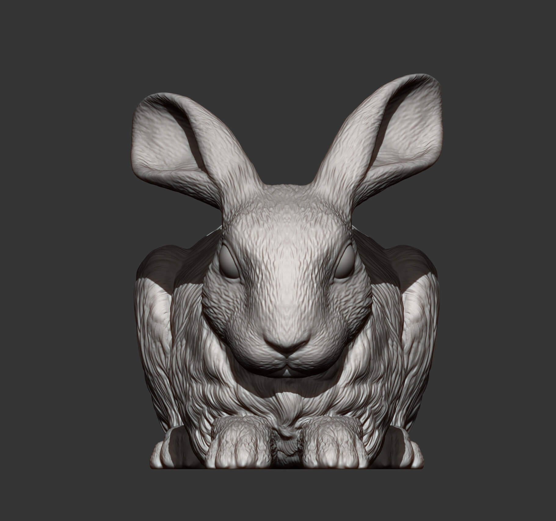 Rabbit Sculpture - 3D Model by Alexander3dart