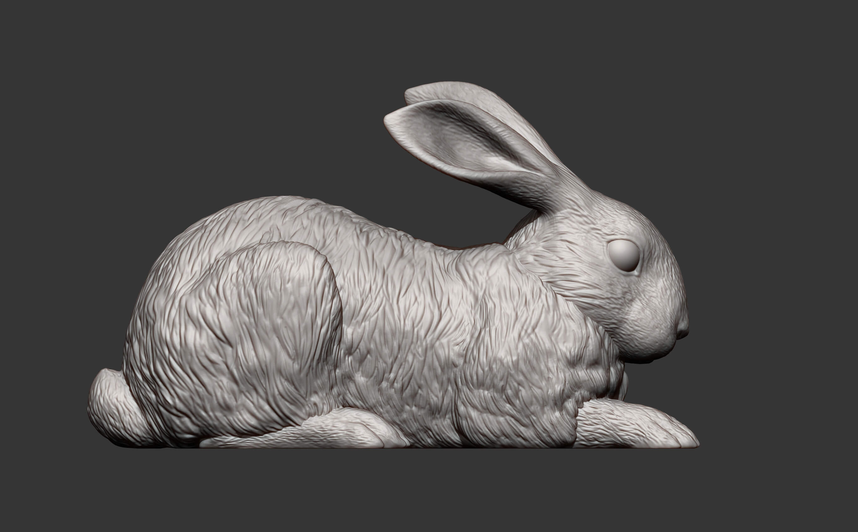 Rabbit Sculpture - 3D Model by Alexander3dart