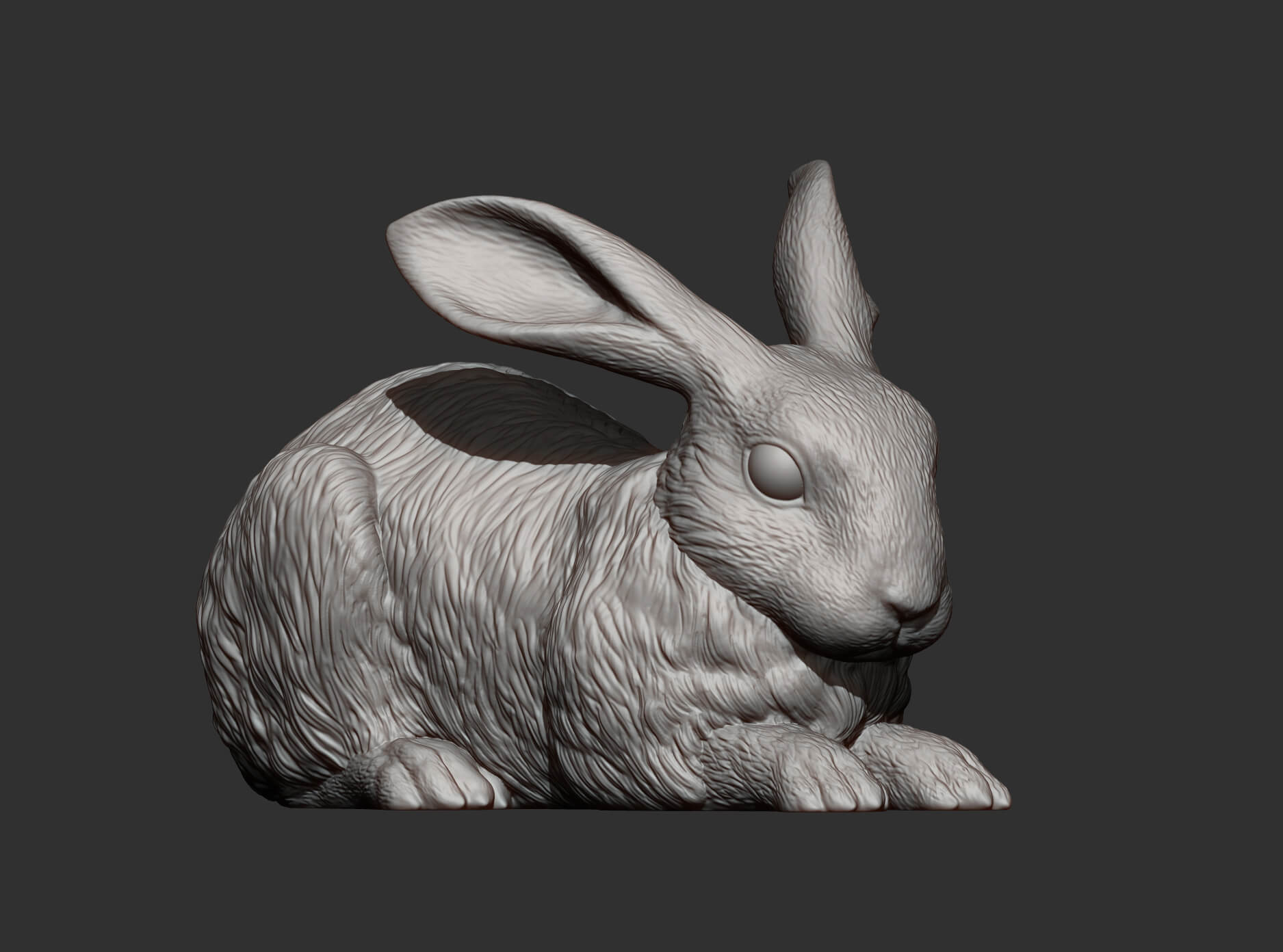 Rabbit Sculpture - 3D Model by Alexander3dart