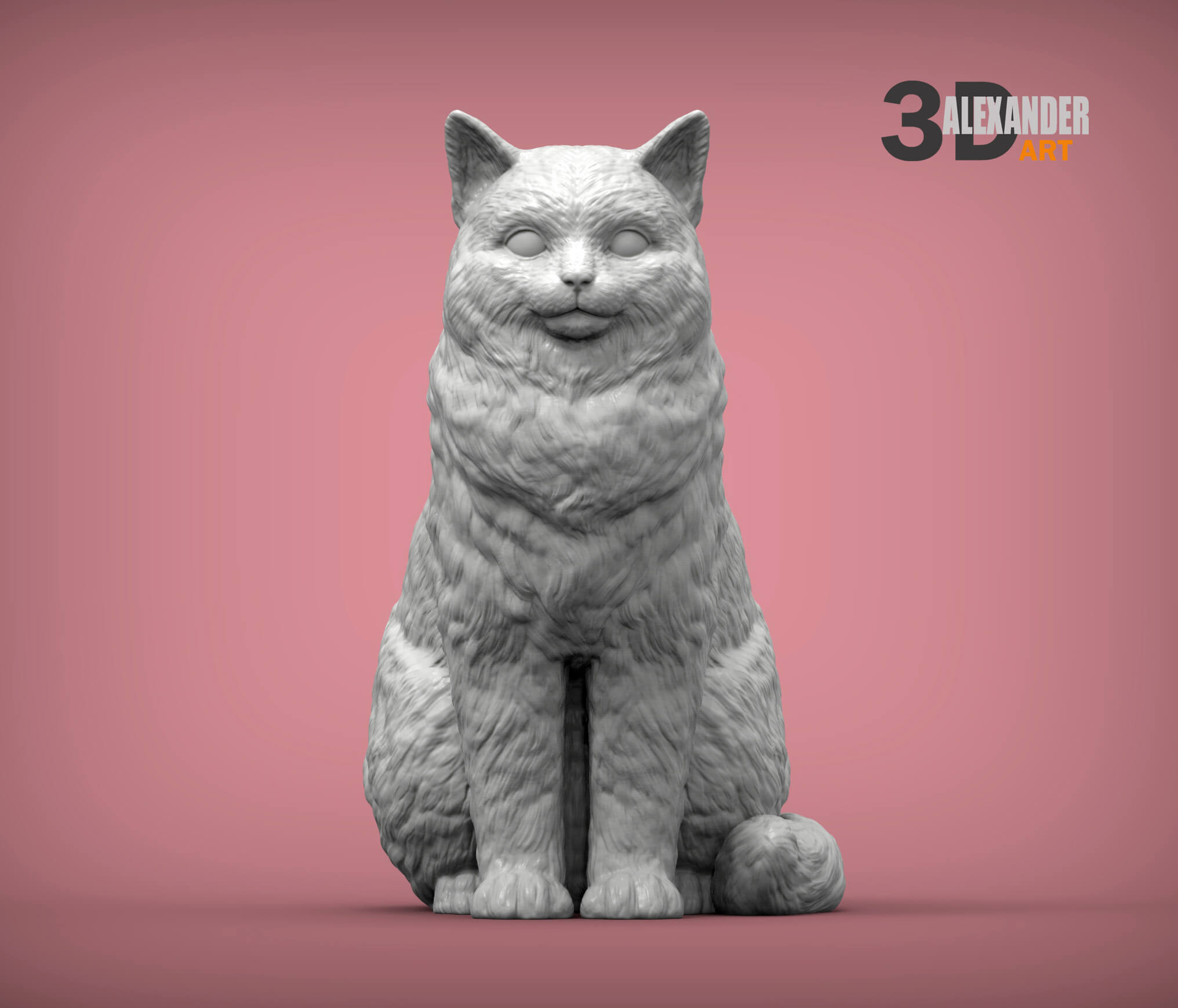 Ragdoll Cat 3D Print Model by Alexander3dart