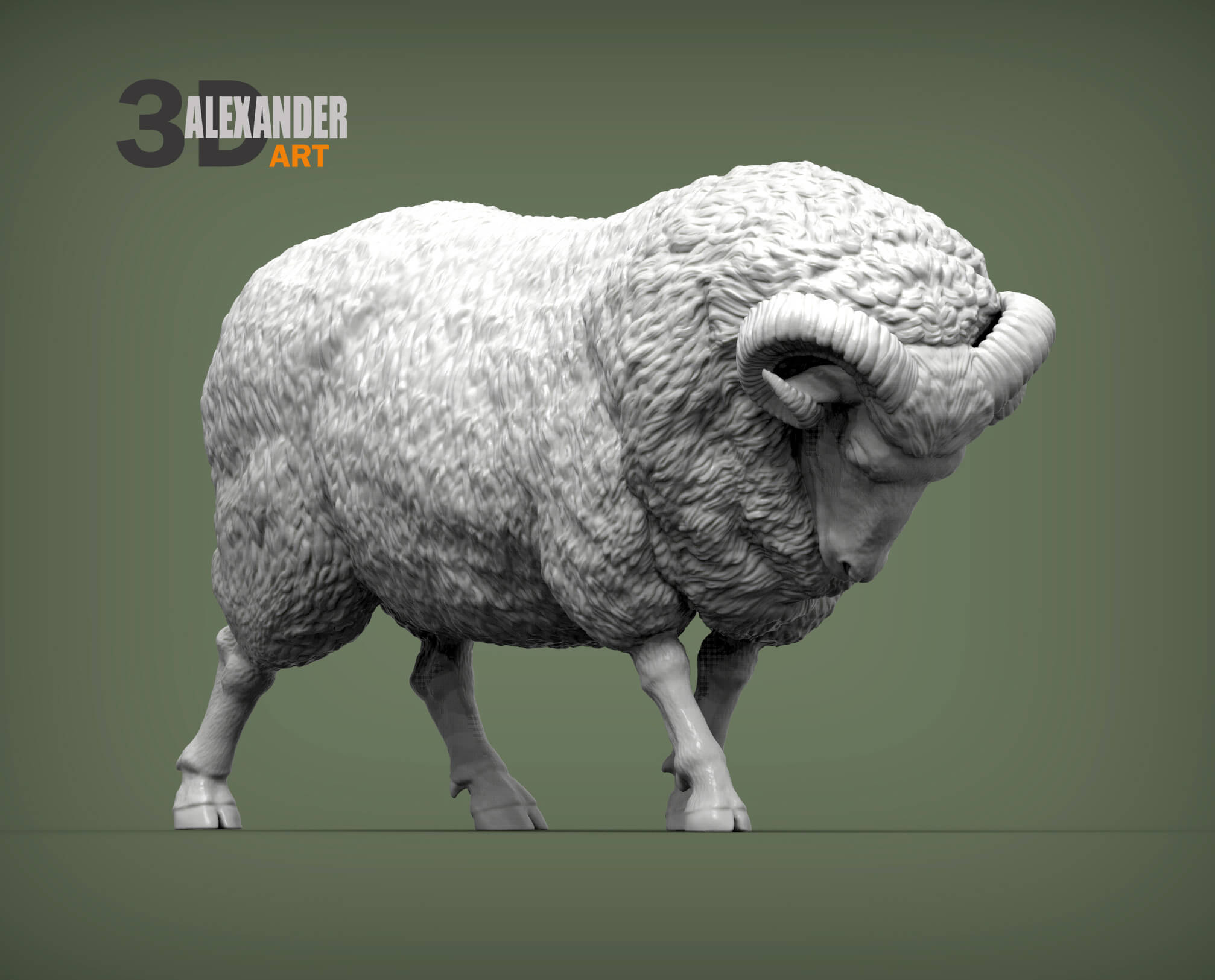 Ram Attacks 3D Print Model by Alexander3dart