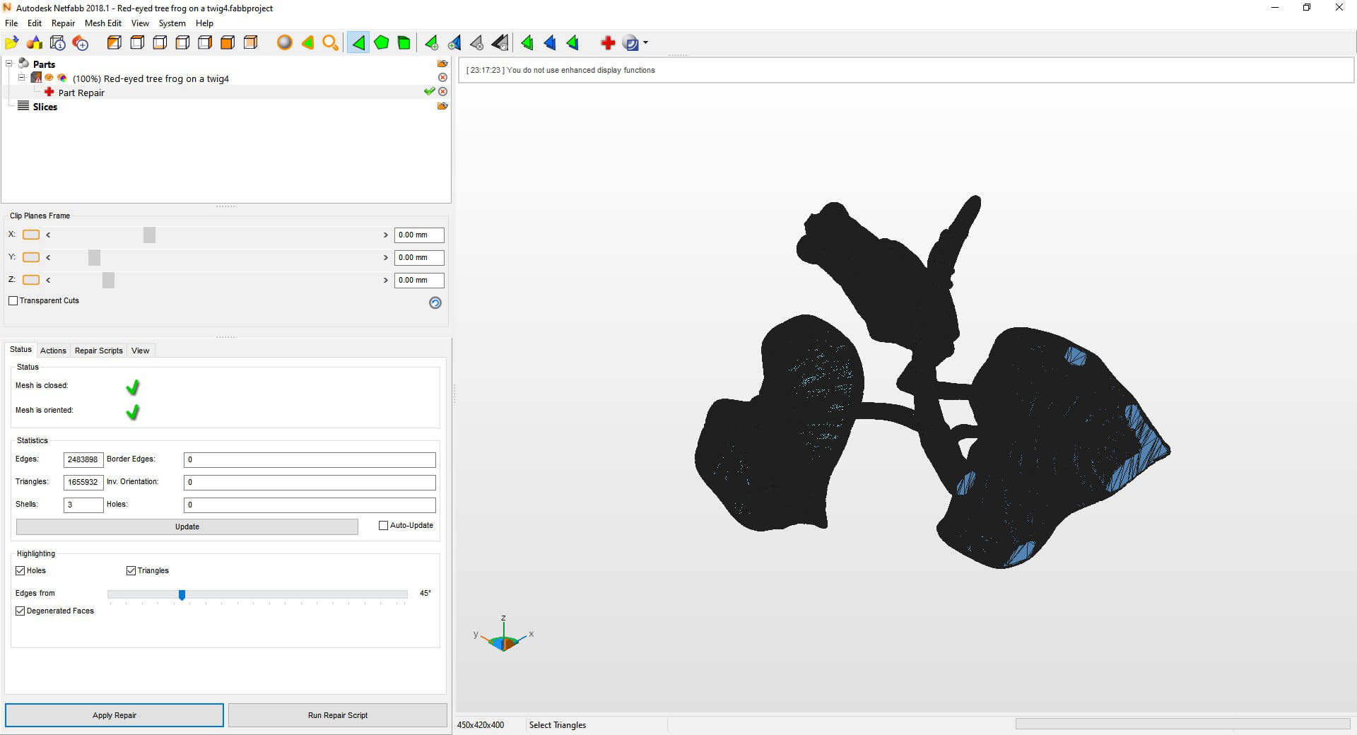Red-Eyed Tree Frog on a Twig 3D Model by Alexander3dart