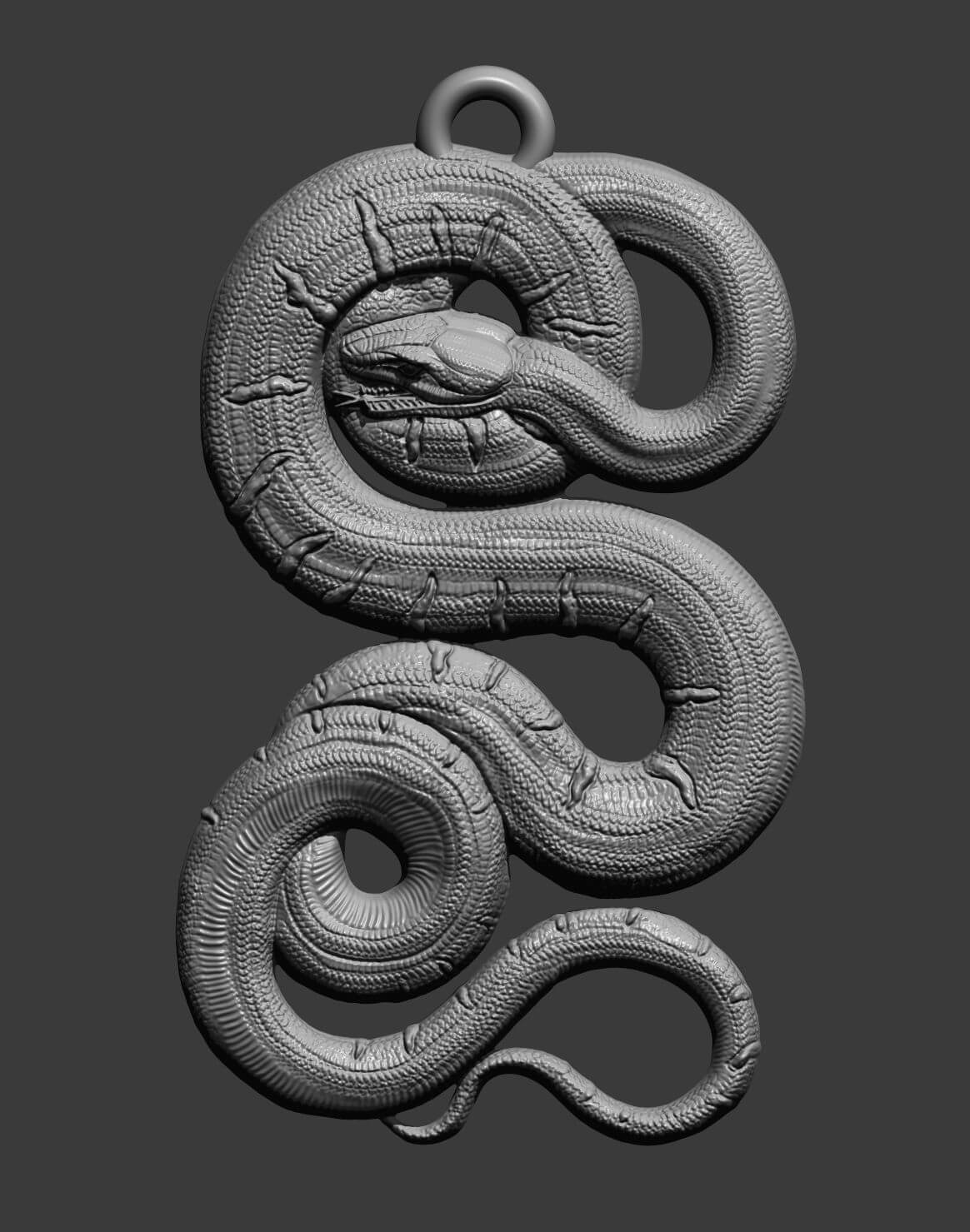 Relief Snake - 3D Model by Alexander3dart