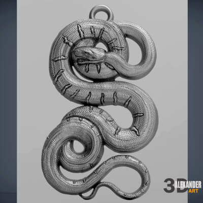Relief Snake - 3D Model by Alexander3dart