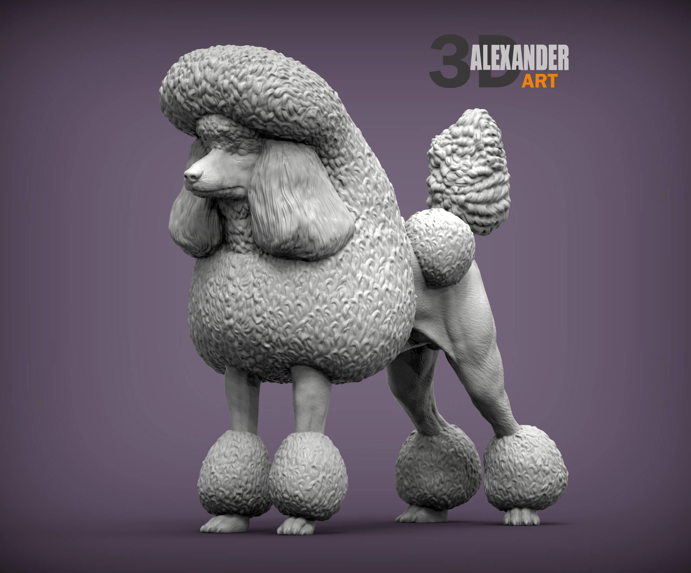 Royal Poodle - 3D Model by Alexander3dart